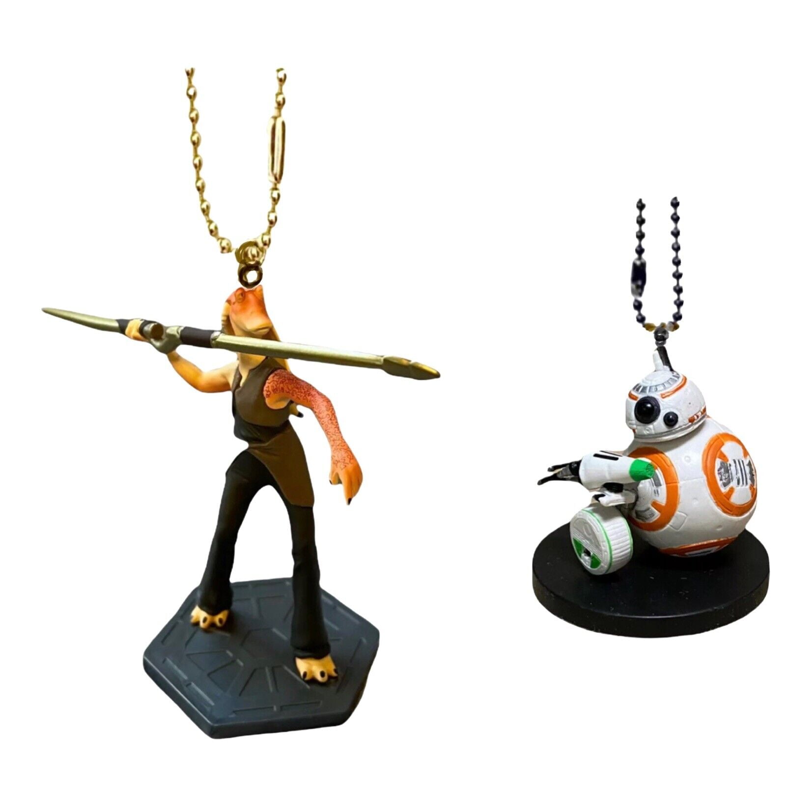 Star Wars Jar Jar Binks & BB8 Set Keychain Dangler Figure Sith Lord PVC ...