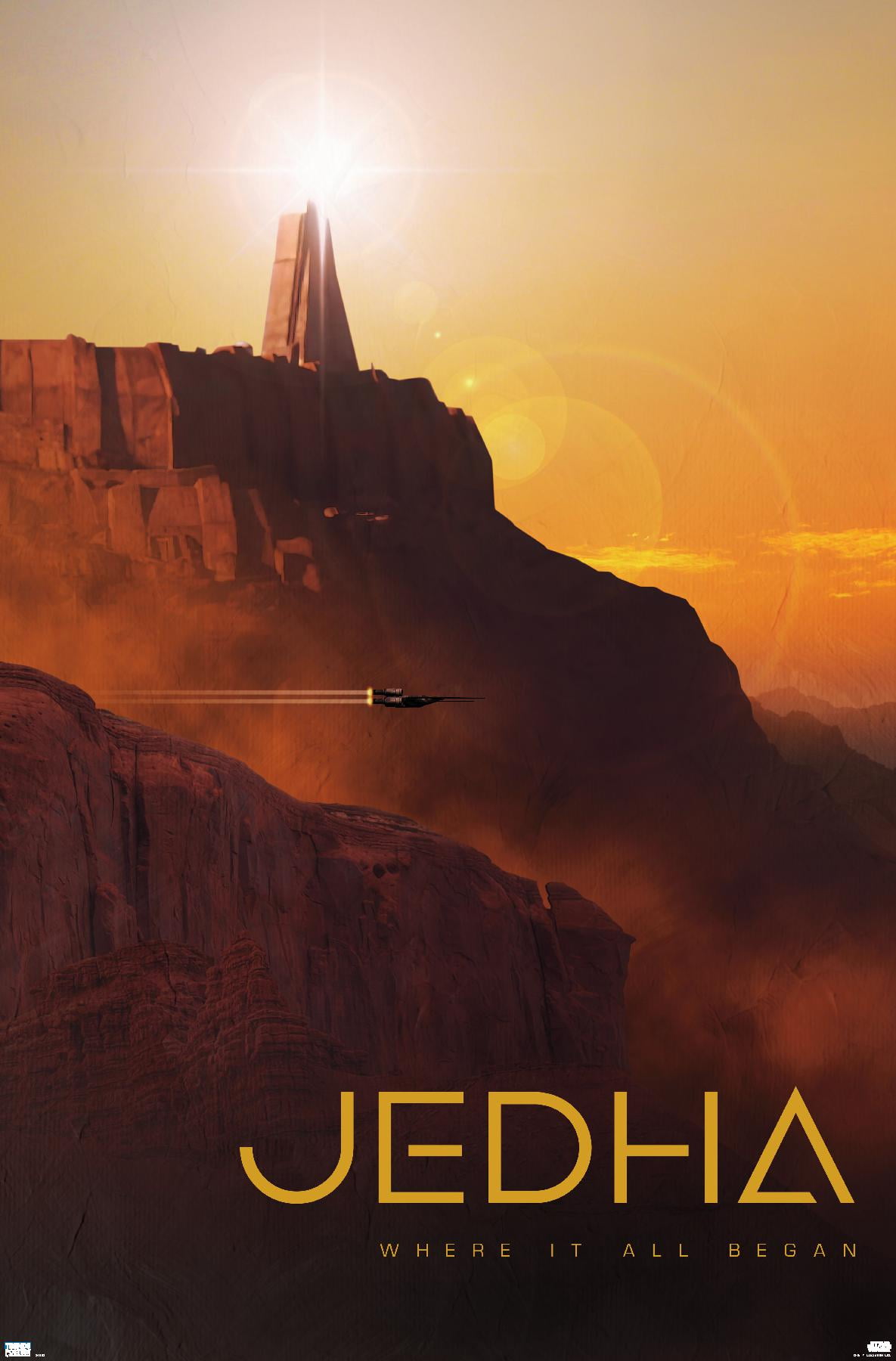 Star Wars: Jedha - Visit Jedha by Russell Walks 23 Wall Poster, 14.725 ...