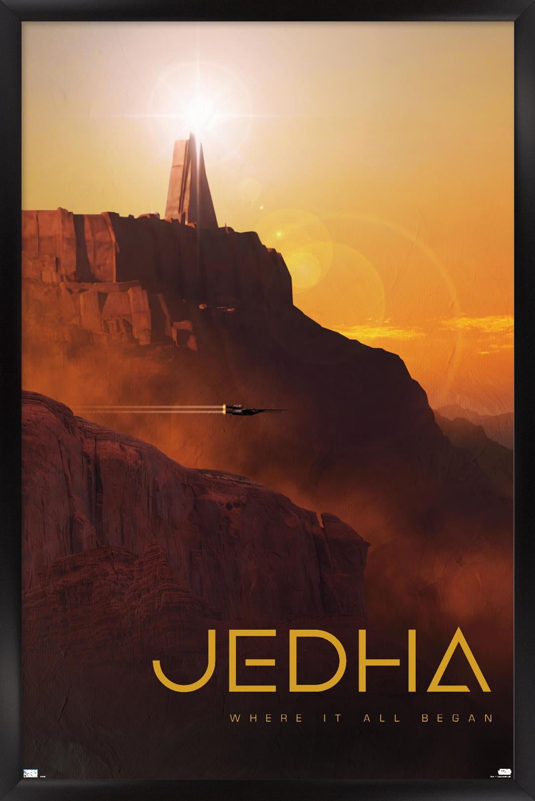 Star Wars: Jedha - Visit Jedha by Russell Walks 23 Wall Poster, 22.375 ...