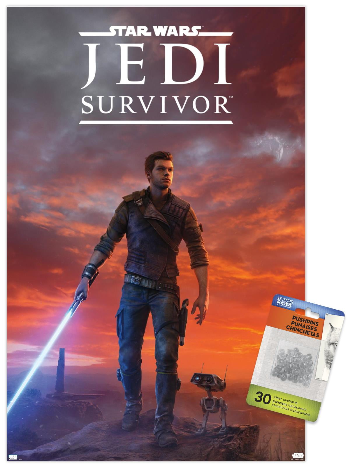 Star Wars: Jedi: Survivor - Key Art Wall Poster with Push Pins, 14.725 ...