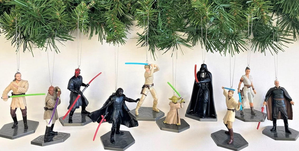 Star Wars Jedi Vs Sith Tree Decorations - Set of 10 Christmas Ornaments ...