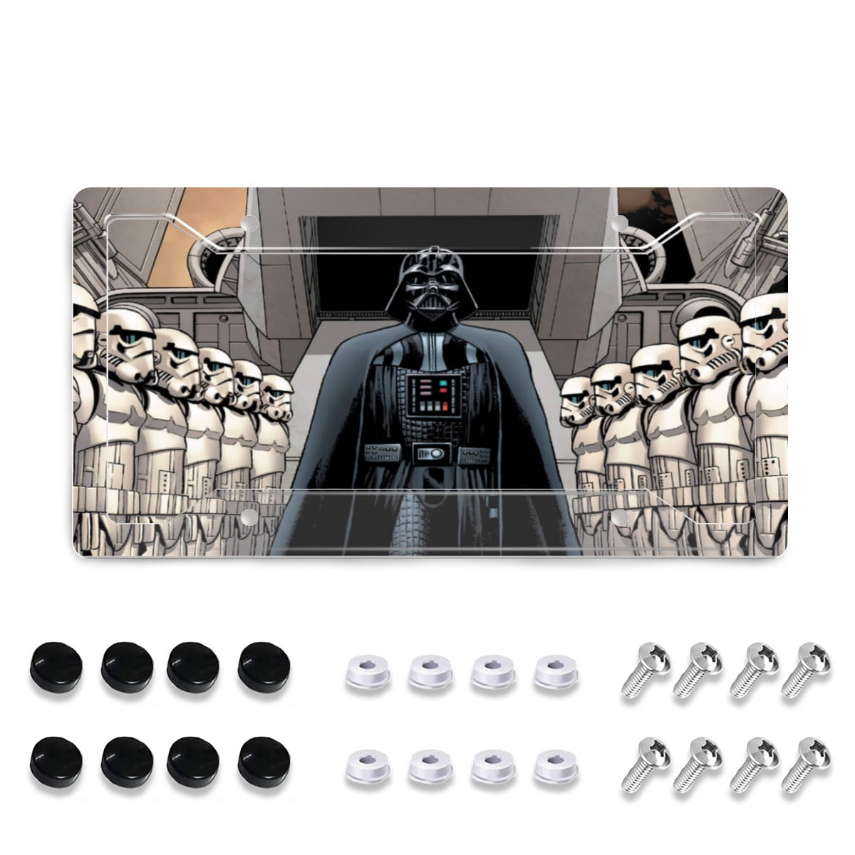 Star Wars License Plate Frame Set - 4-hole License Plate Frame ...