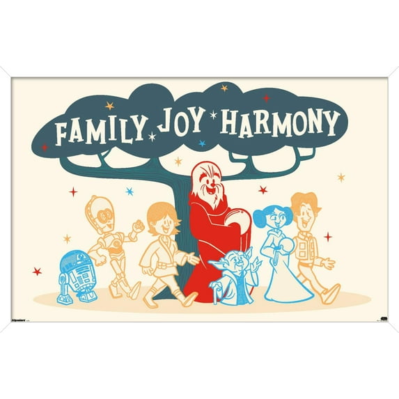 Star Wars: Life Day - Family Joy Harmony Wall Poster, 14.725" x 22.375" Framed - Walmart.com