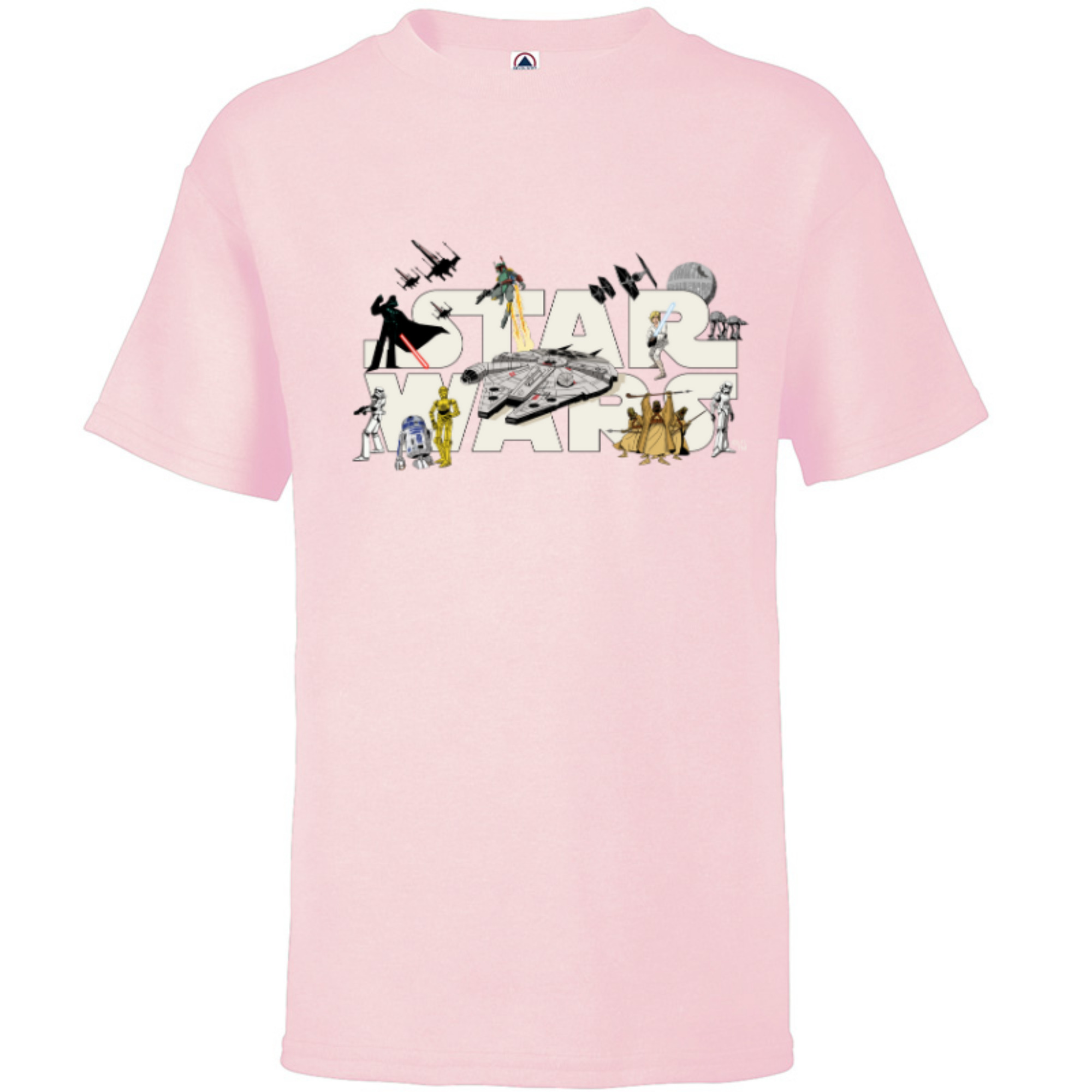 Star Wars Logo Classic Heroes Vehicles and Villains - Short Sleeve T ...