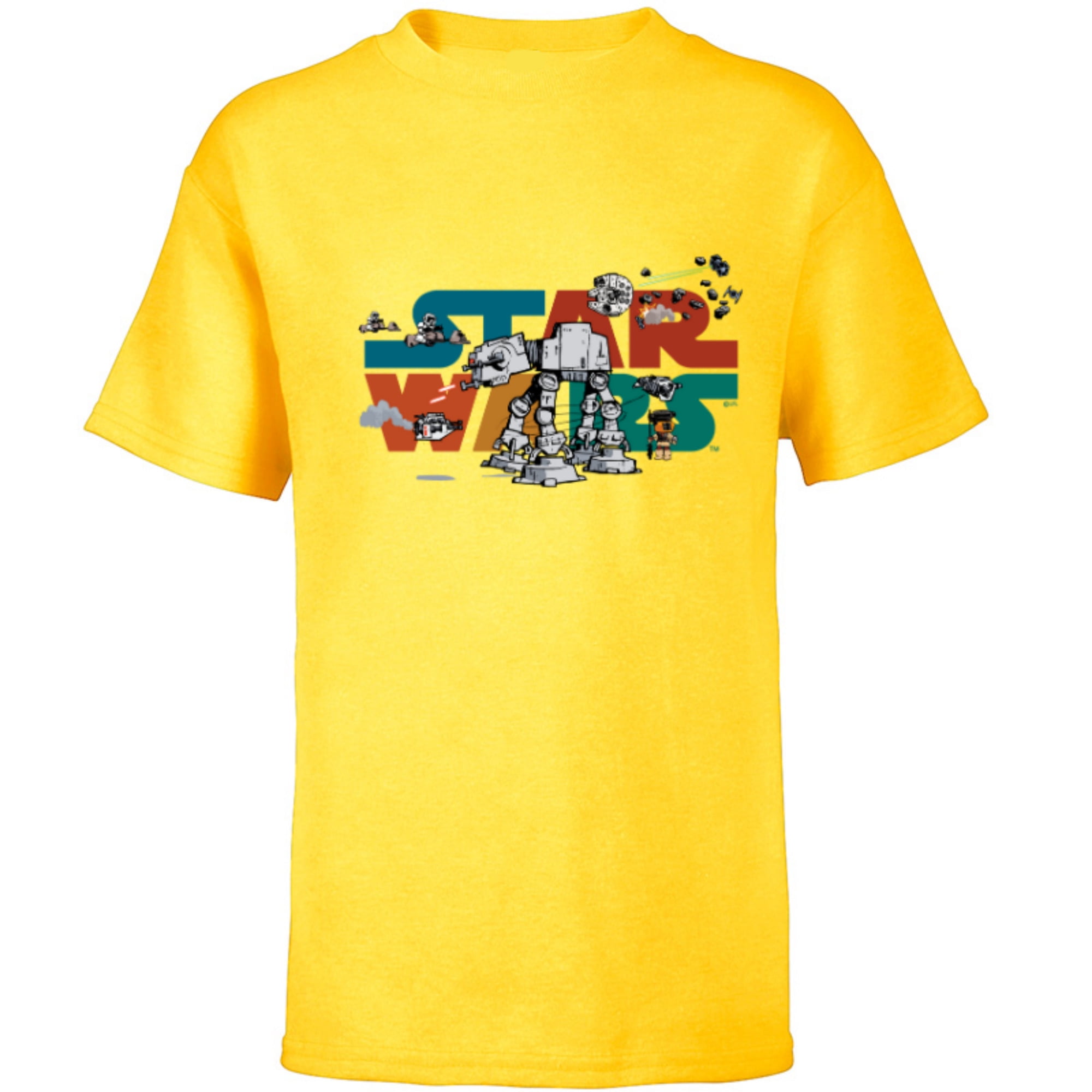 Star Wars Logo Cute Galactic Battles - Short Sleeve T-Shirt for Kids ...