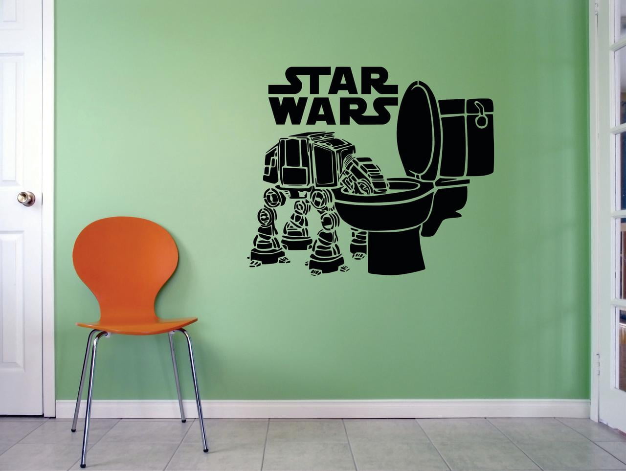 Star Wars Logo Mural Movie Series Characters Design Art Decor ...