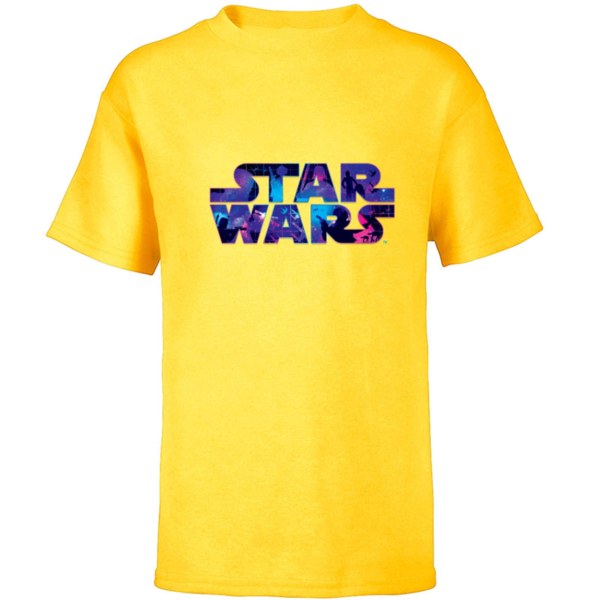 Star Wars Logo Retro 90s Twinkling Stars - Short Sleeve T-Shirt for ...