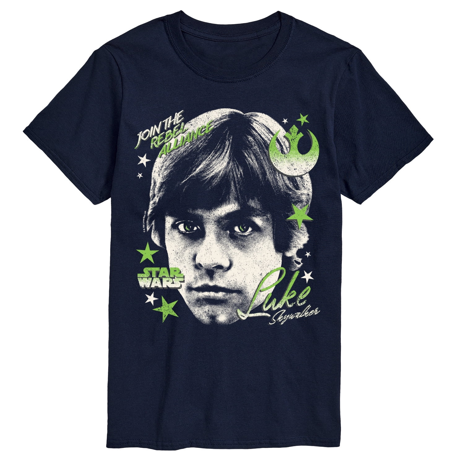 Star Wars - Luke Face - Men's Short Sleeve Tee - Walmart.com