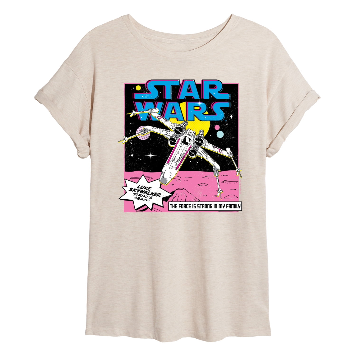 Star Wars - Luke Skywalker Ship - Women's Oversized Tee - Walmart.com