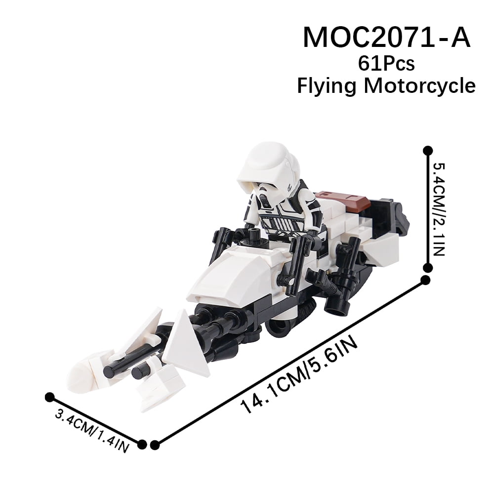 Star Wars MOC Flying Motorcycle with Scout Trooper Custom Building ...