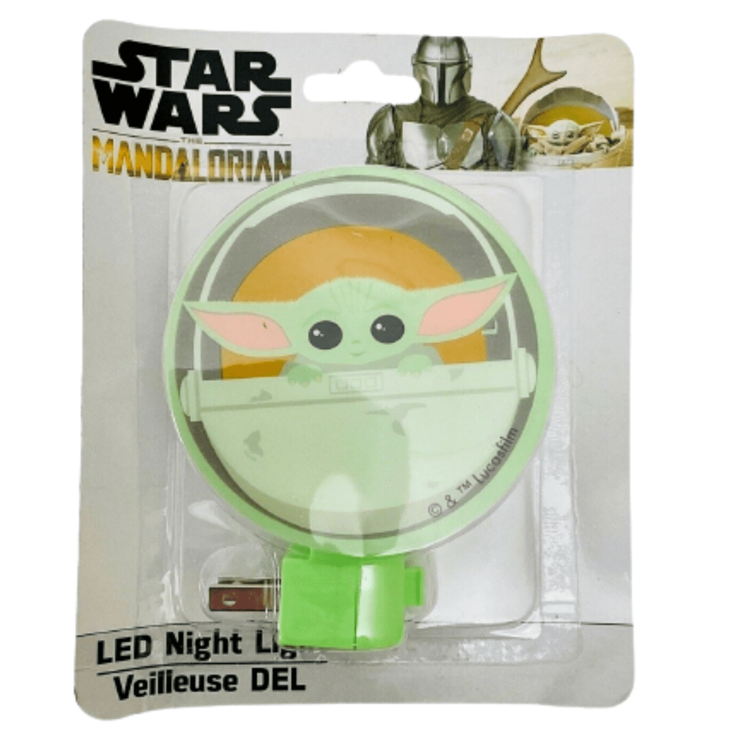 Star Wars Mandalorian Baby Yoda Plug In LED Night Light - Set of 1 ...