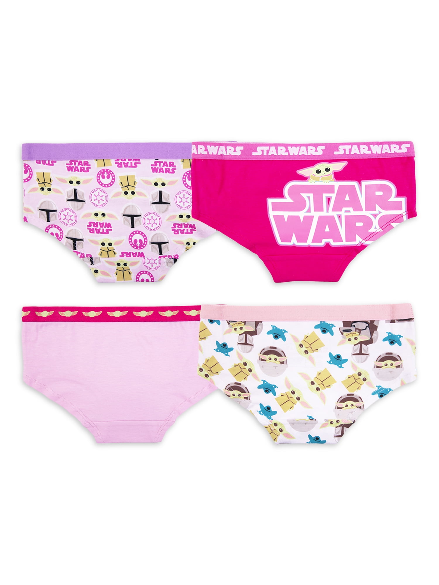 Star Wars Mandalorian Girls Stretch Hipster Briefs Underwear, 4-Pack ...