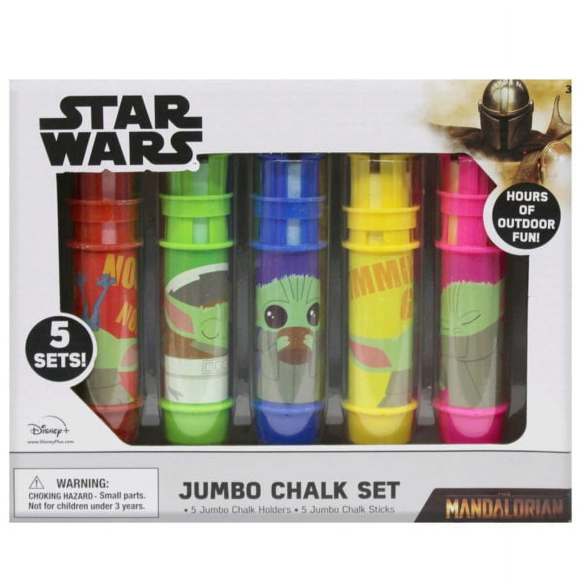 Star Wars Mandalorian Grogu (Baby Yoda) 5 Piece Jumbo Chalk Sticks with ...