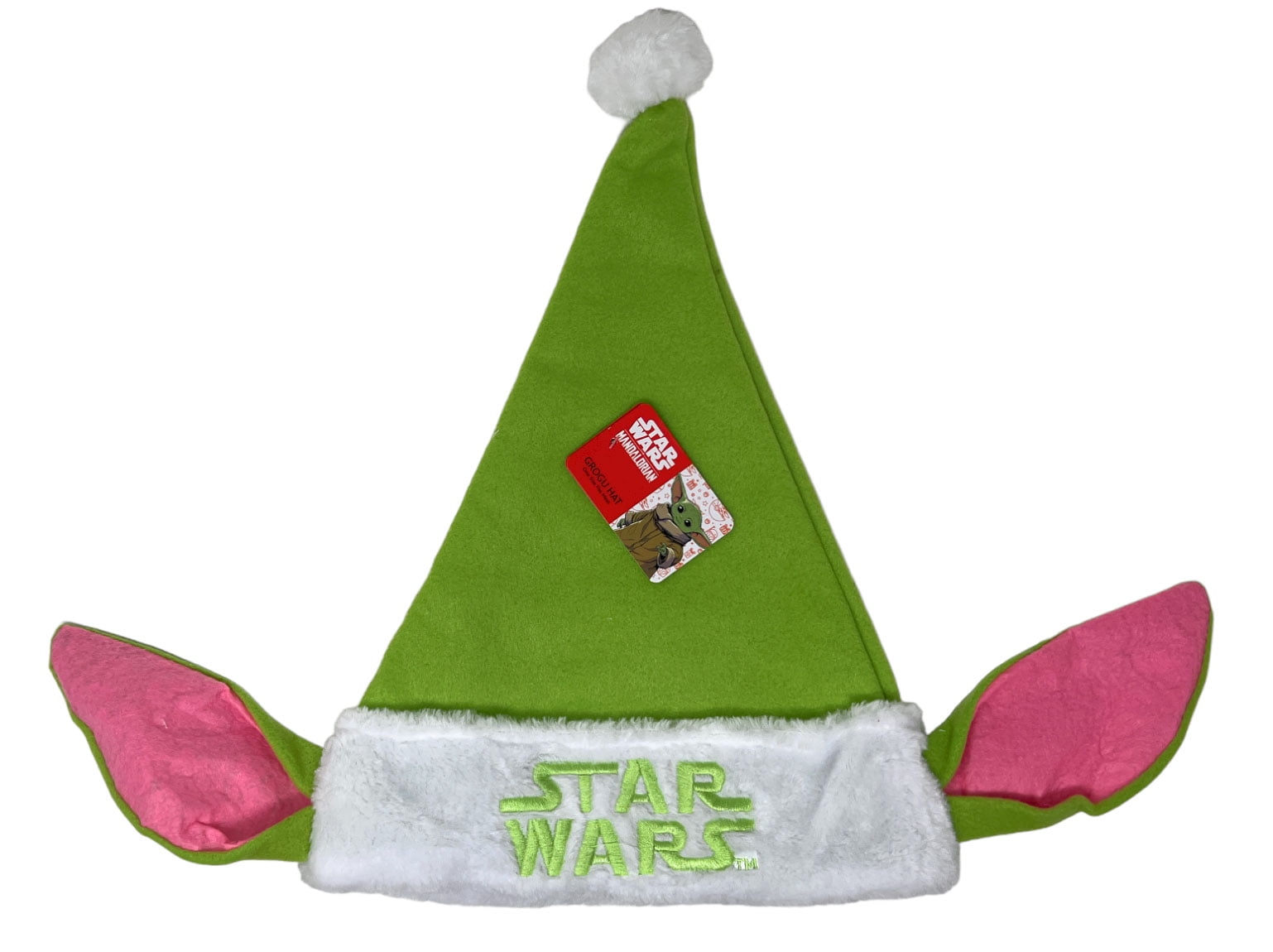 Star Wars Mandalorian Grogu Green Santa Hat with Ears - Walmart.com
