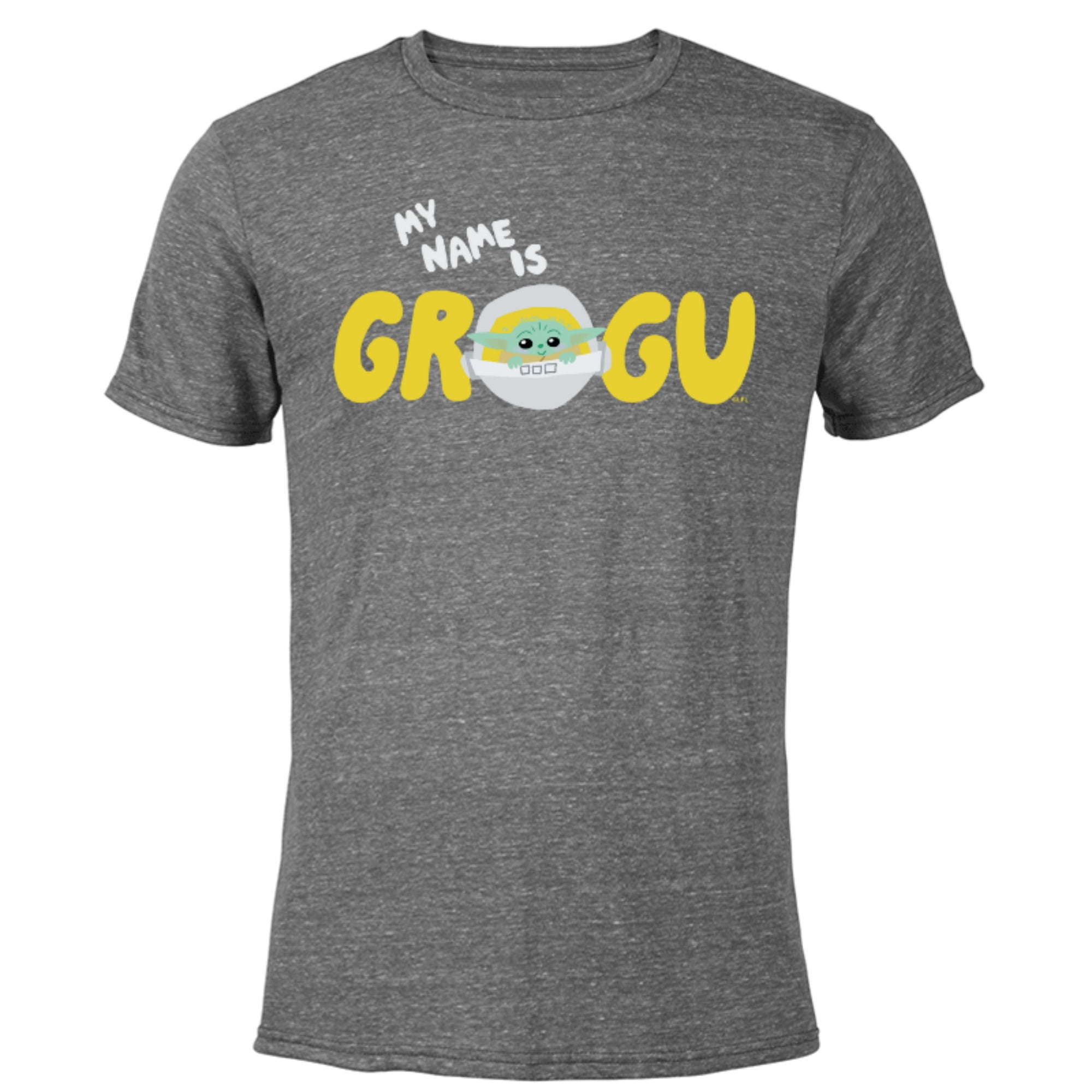 Star Wars Mandalorian My Name is Grogu Cartoon - Short Sleeve Blended T ...