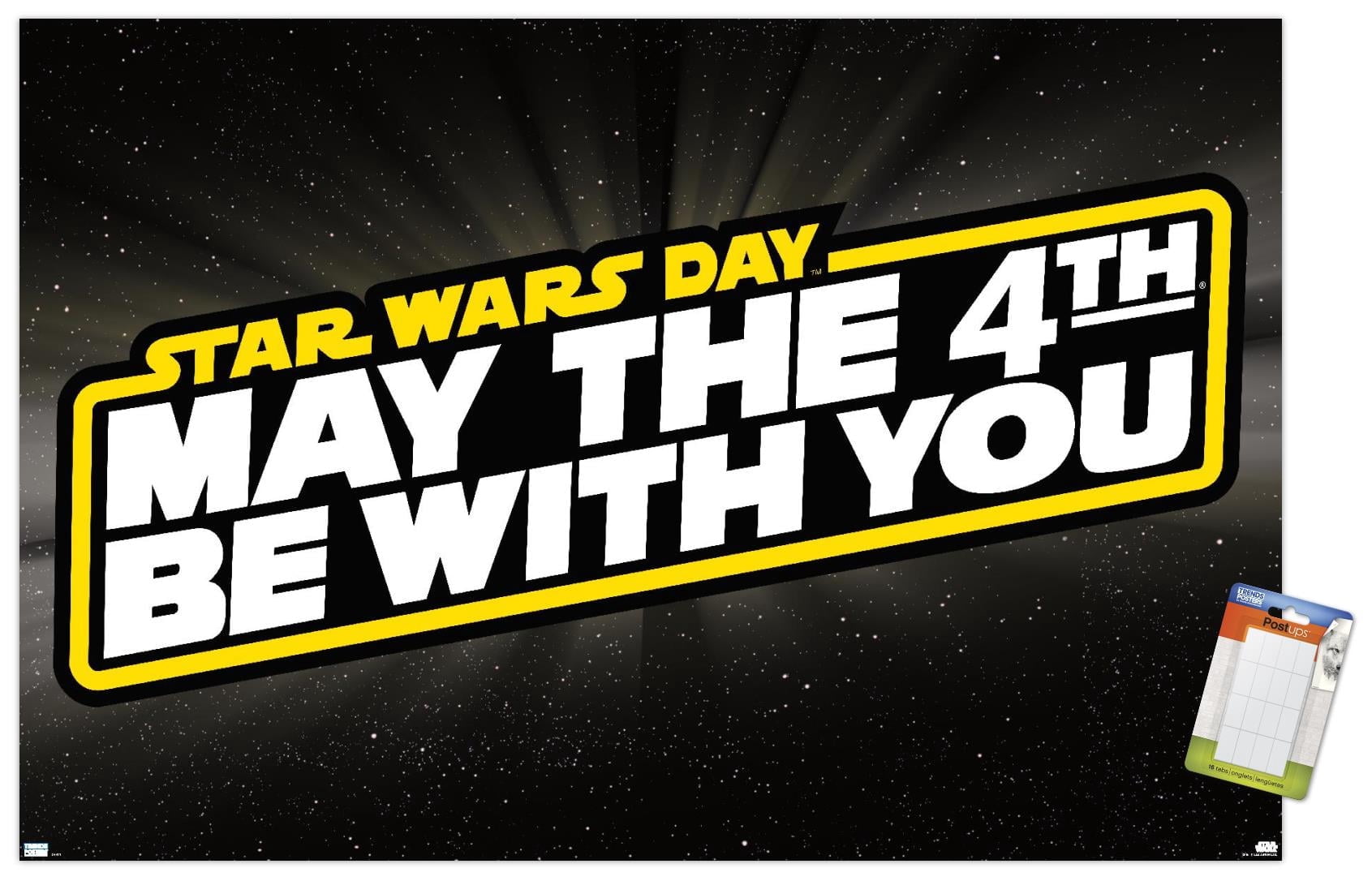 Star Wars - May the 4th - Logo Wall Poster, 14.725" x 22.375" - Walmart.com