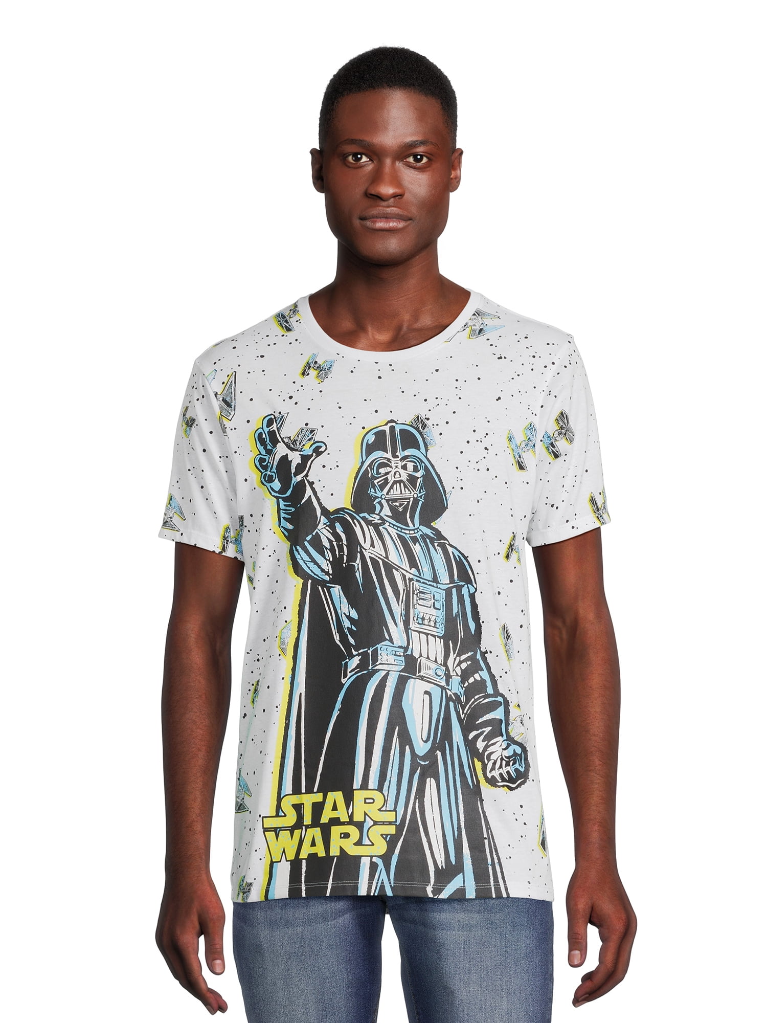 Star Wars Men's Darth Vader Graphic Tee, Short Sleeves, S-3XL, Cotton ...