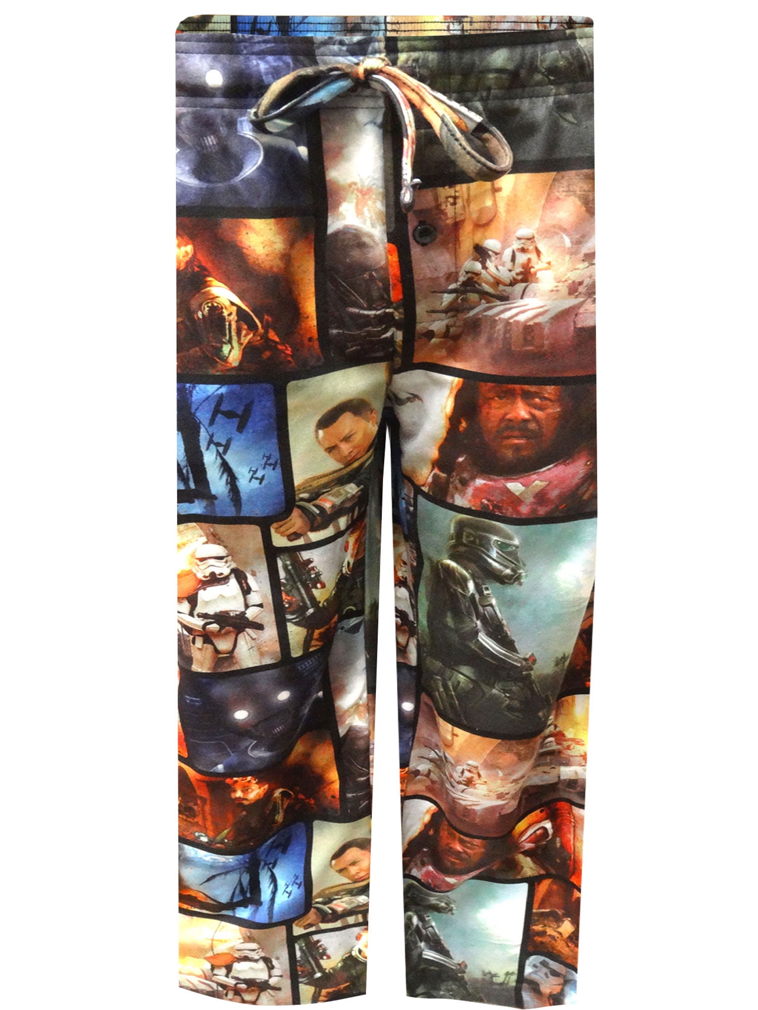 Mad Engine Mens Star Wars Rogue One Movie Scenes Flannel Lounge Pants ...