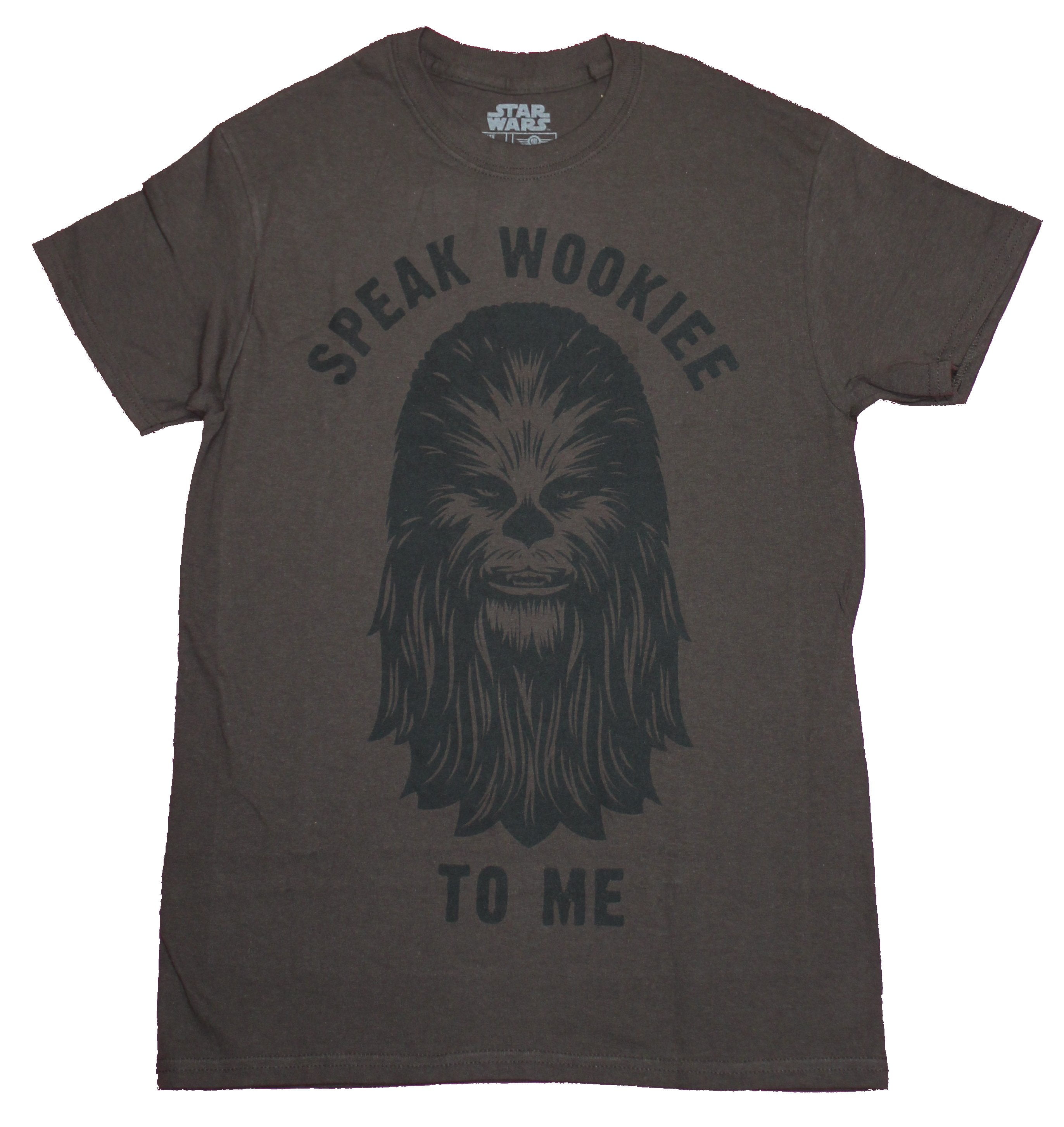 Star Wars Mens T-Shirt - Speak Wookiee to Me Chewbacca Face (X-Large ...