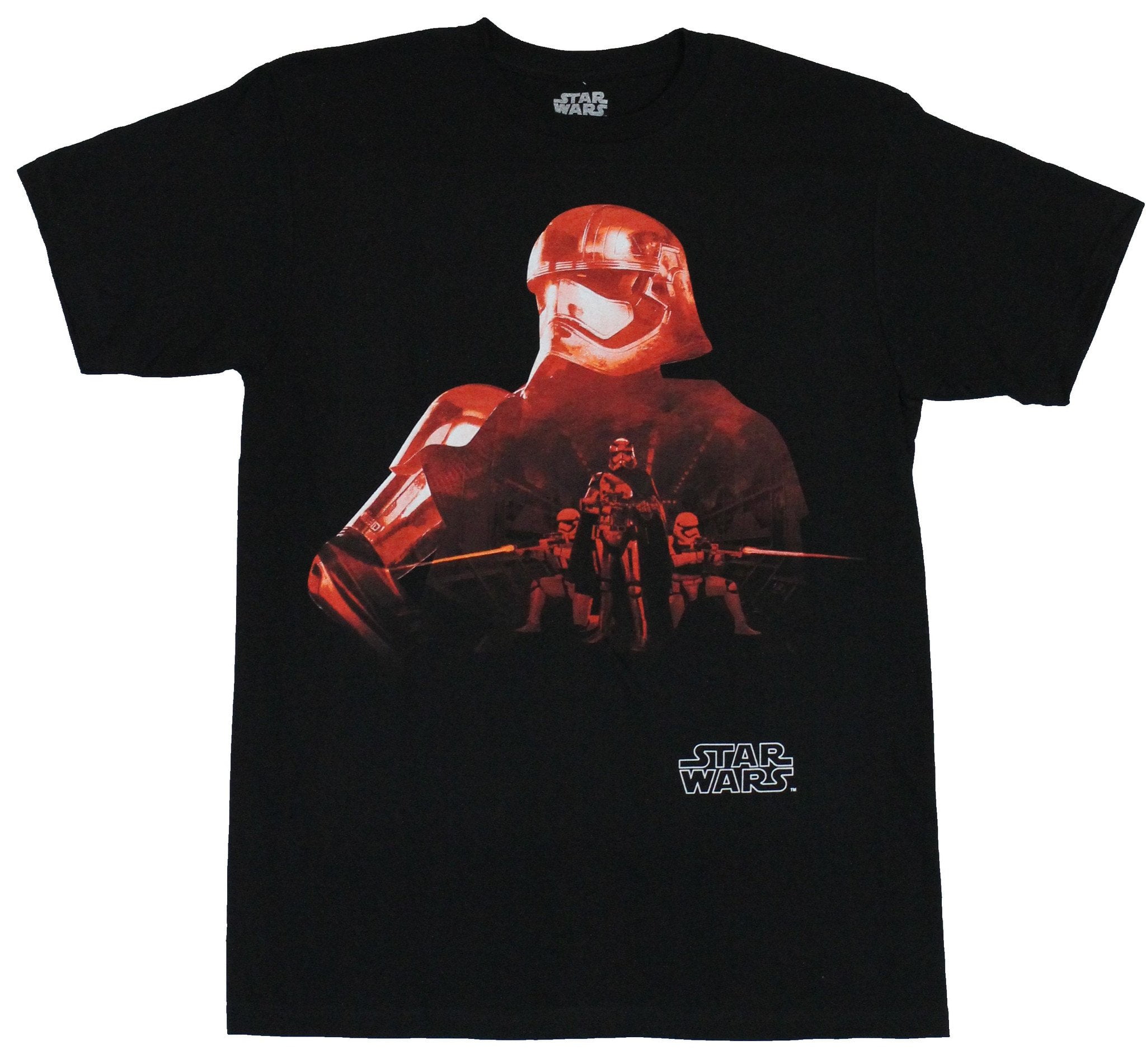Star Wars Mens T-Shirt - Stormtrooper First Order Trio Under Giant Red ...