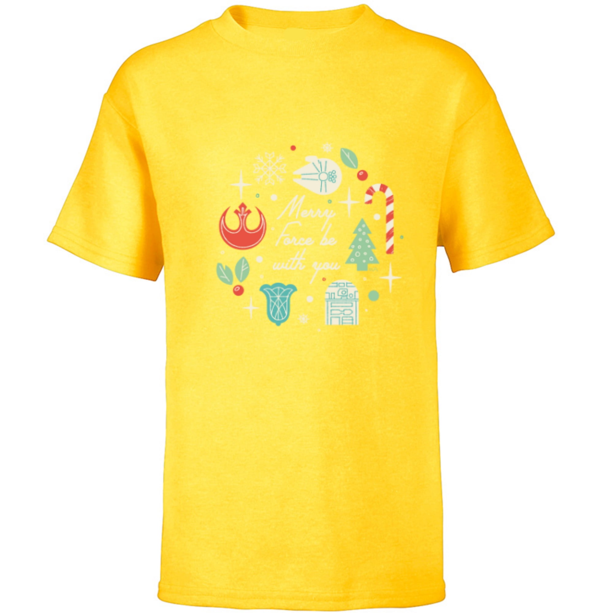 Star Wars Merry The Force Be With You - Short Sleeve T-Shirt for Kids ...