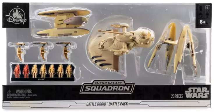 Star Wars Micro Galaxy Squadron Battle Droid Pack, 7 Droids, 2 Vulture ...