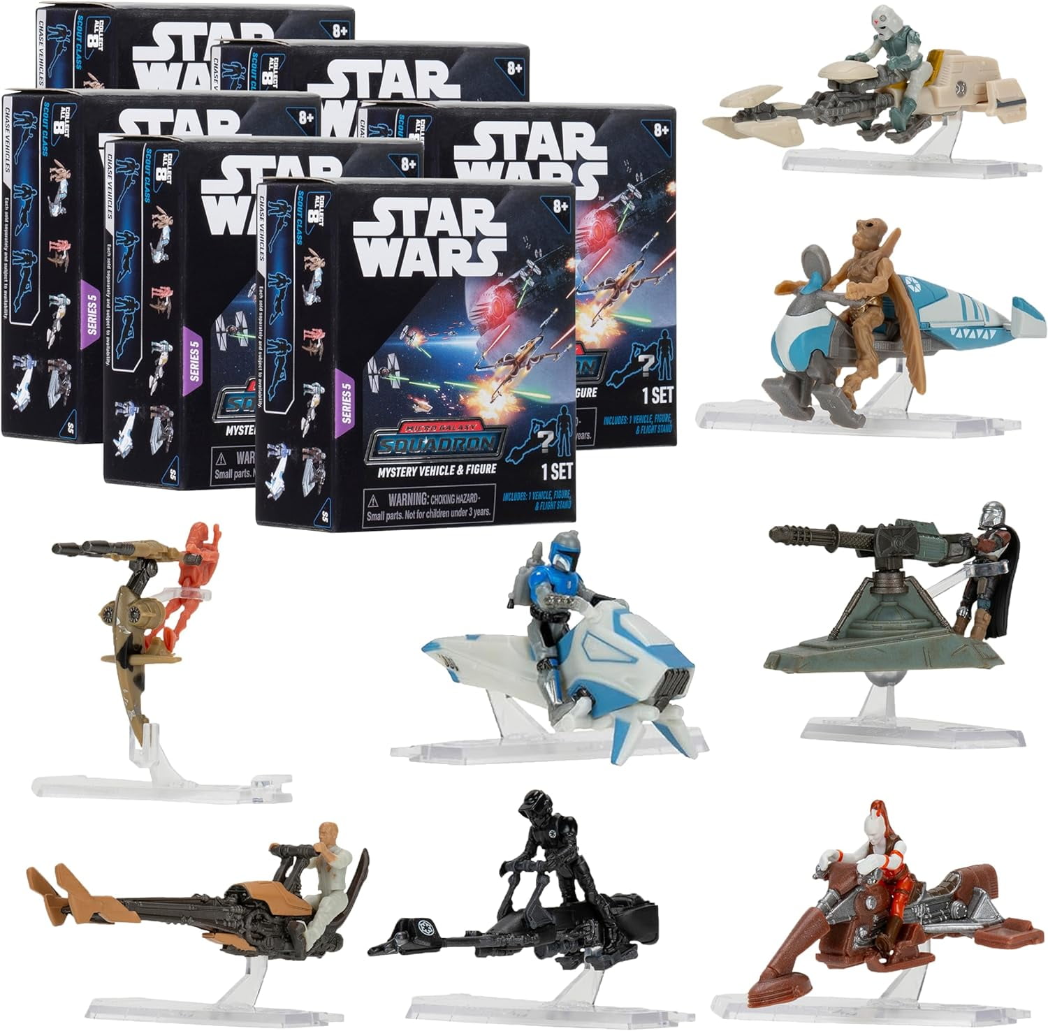 Star Wars Micro Galaxy Squadron Scout Class Mystery Box 6-Pack Plush ...