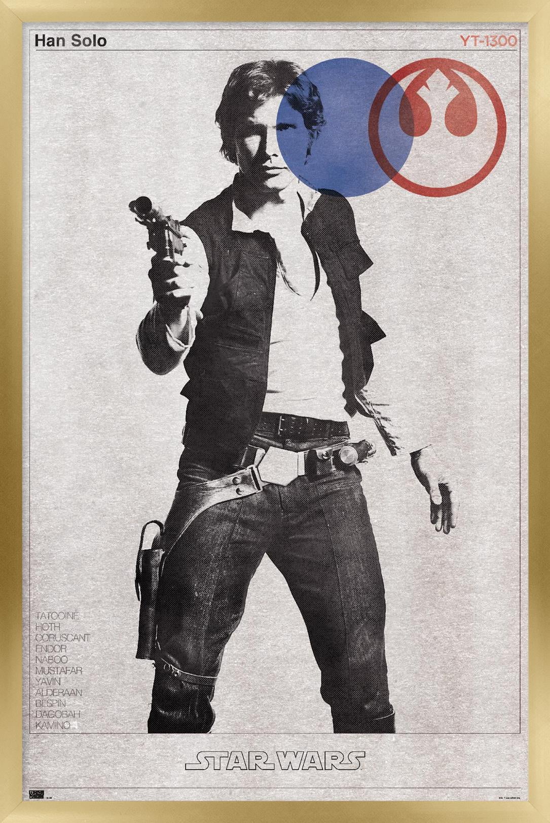 Star Wars: Mid-century Modern - Han Solo Wall Poster, 14.725" x 22.375 ...
