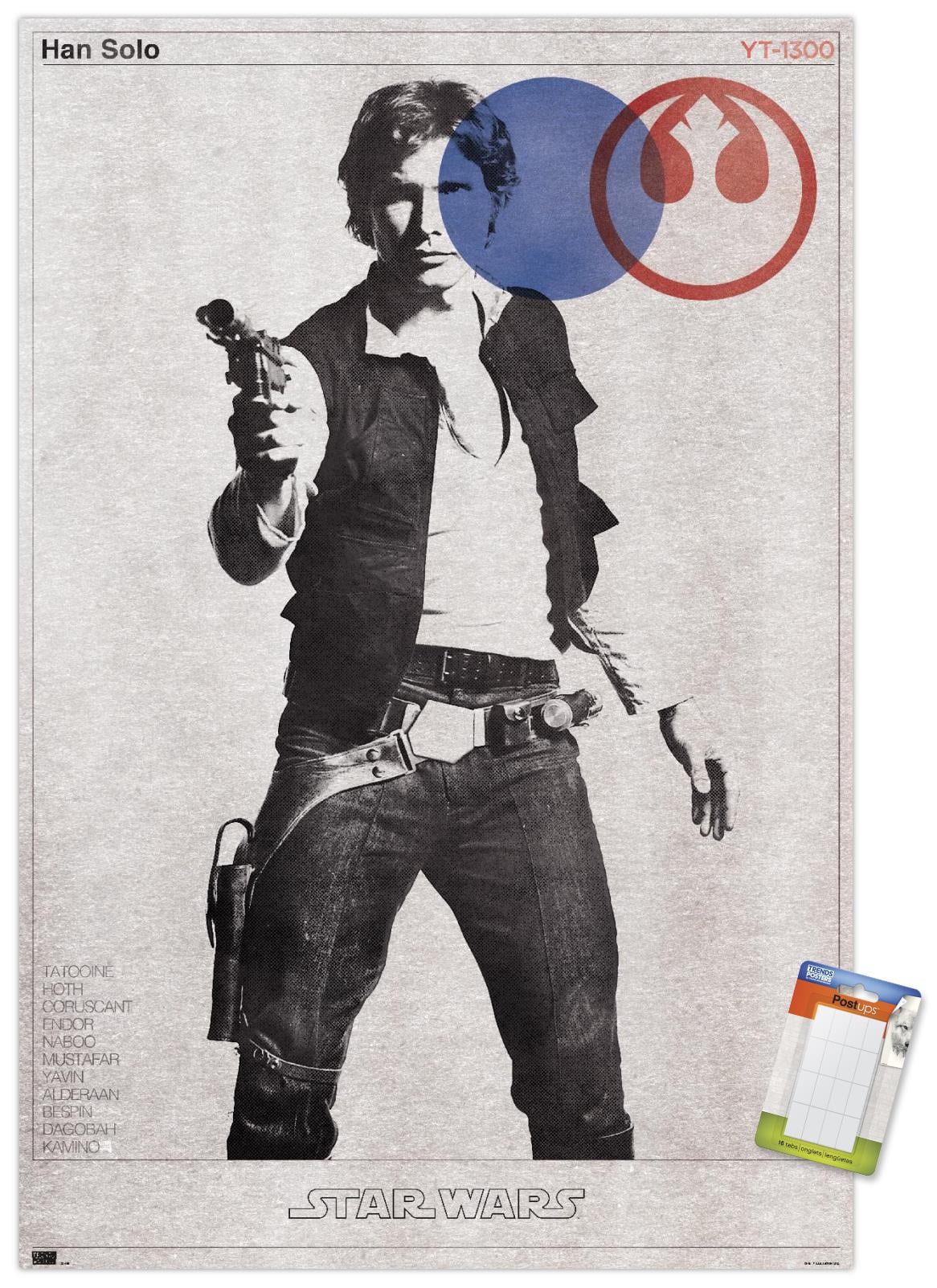 Star Wars: Mid-century Modern - Han Solo Wall Poster, 22.375" x 34 ...