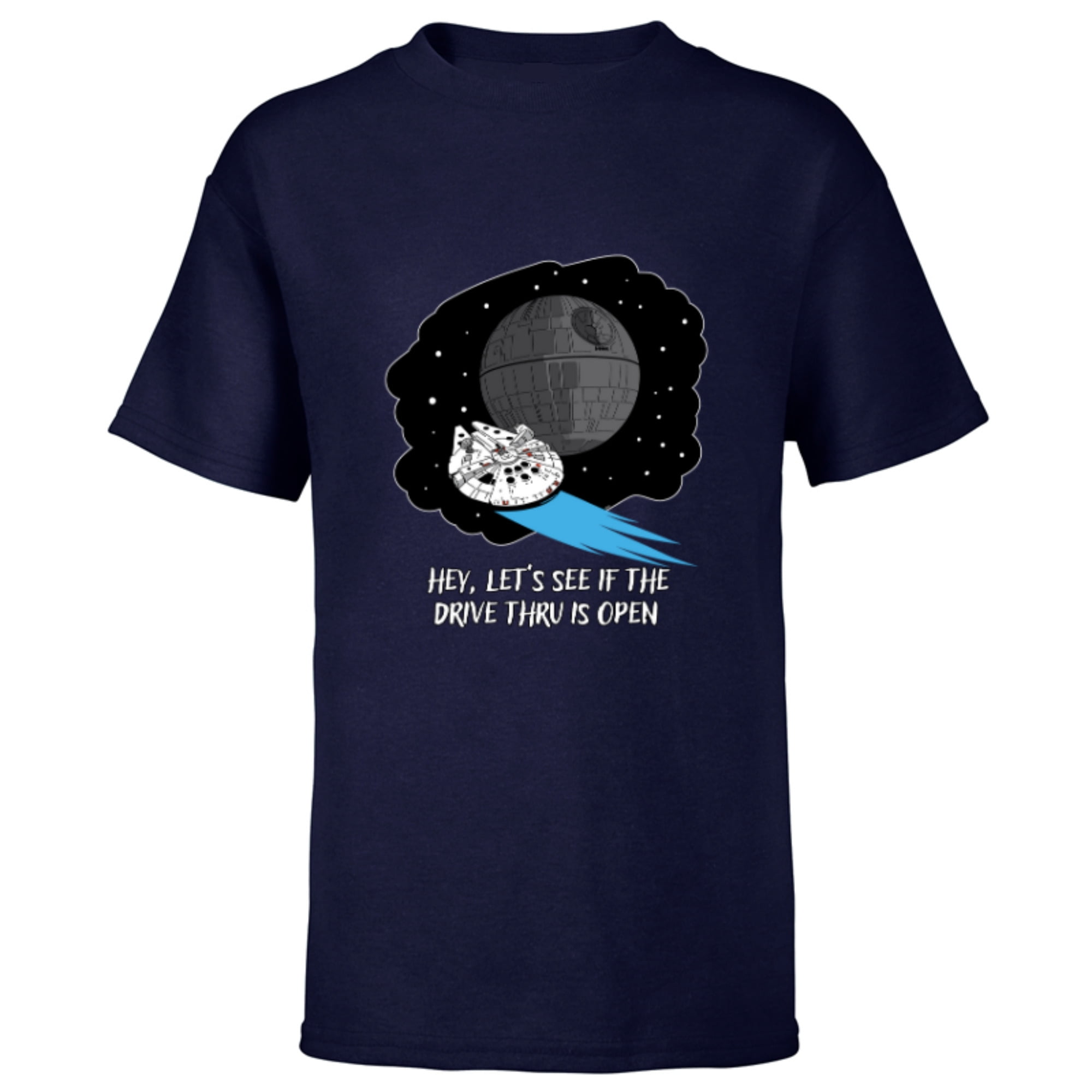 Star Wars Millennium Falcon Death Star Drive Thru Funny - Short Sleeve ...
