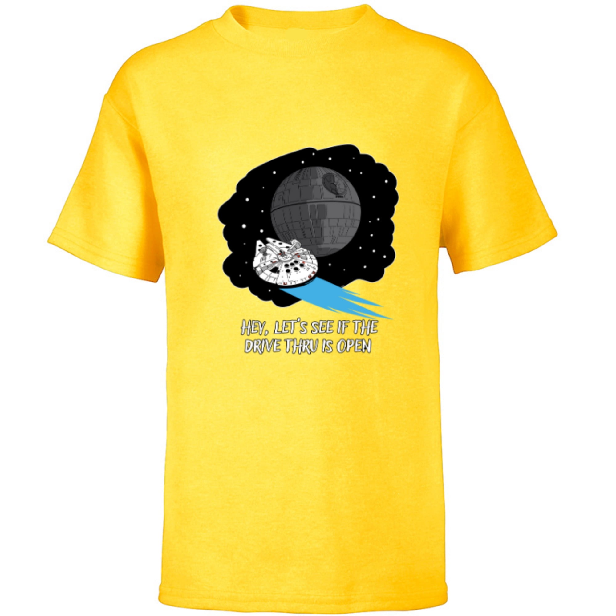 Star Wars Millennium Falcon Death Star Drive Thru Funny - Short Sleeve ...