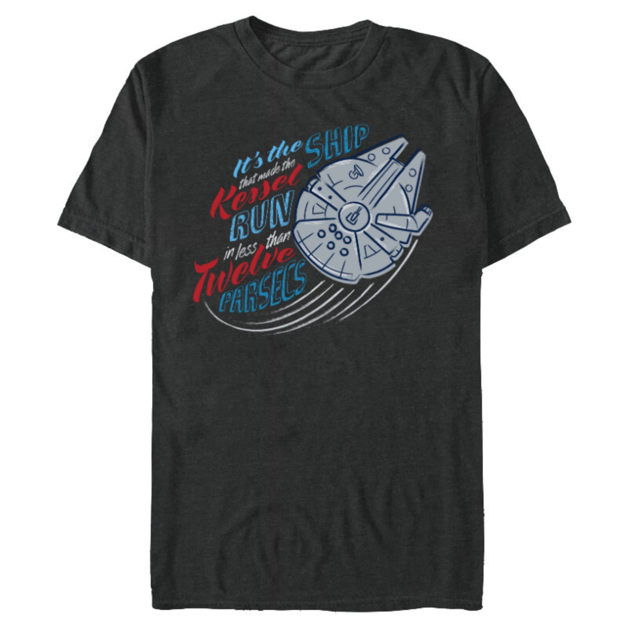 Star Wars Millennium Falcon Kessel Run in 12 Parsecs USA - Short Sleeve ...