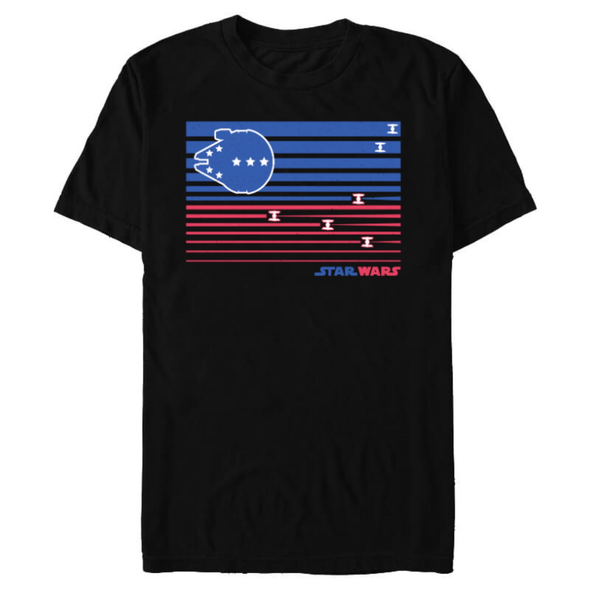 Star Wars Millennium Falcon Stars and Stripes American Flag - Short ...