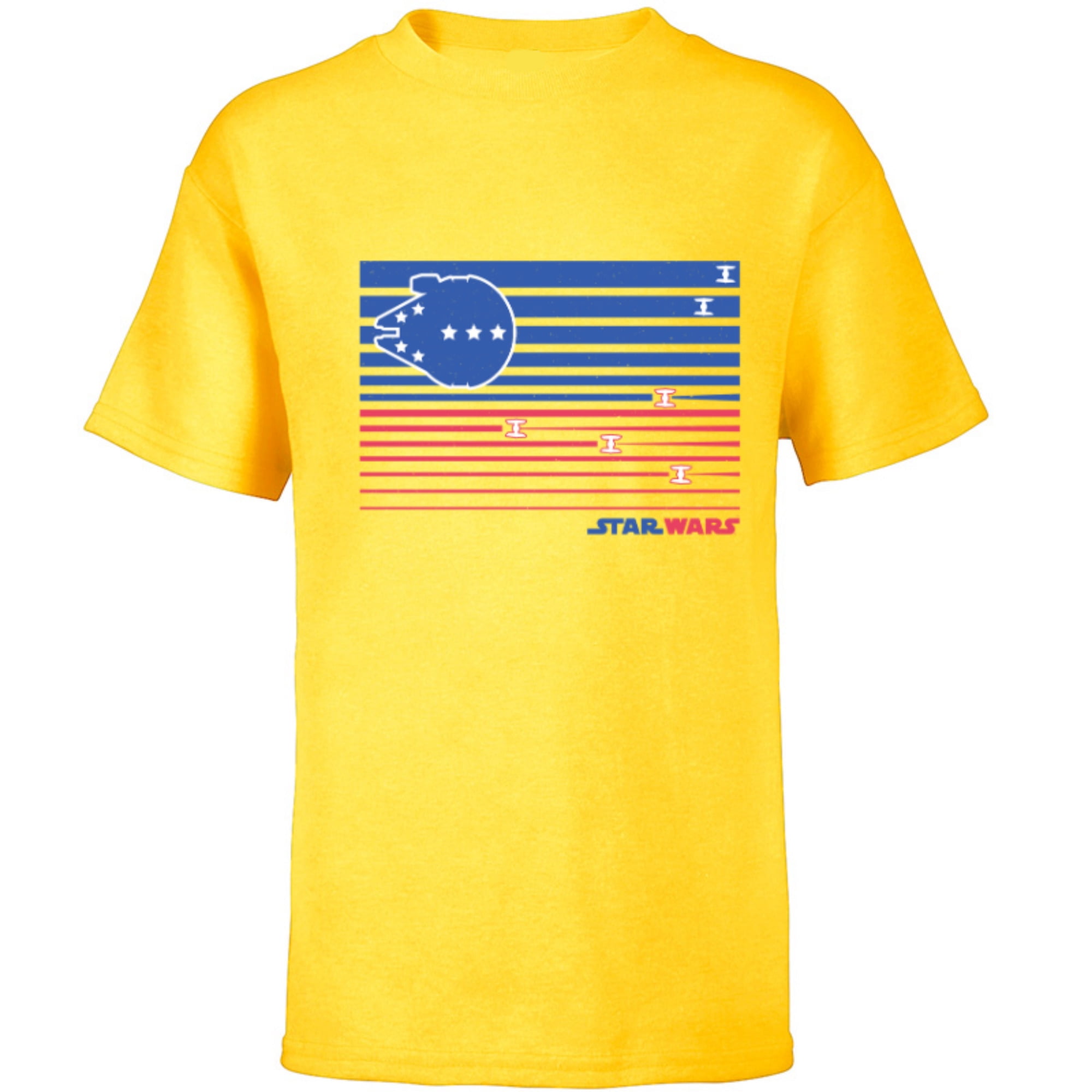 Star Wars Millennium Falcon Stars and Stripes American Flag - Short ...