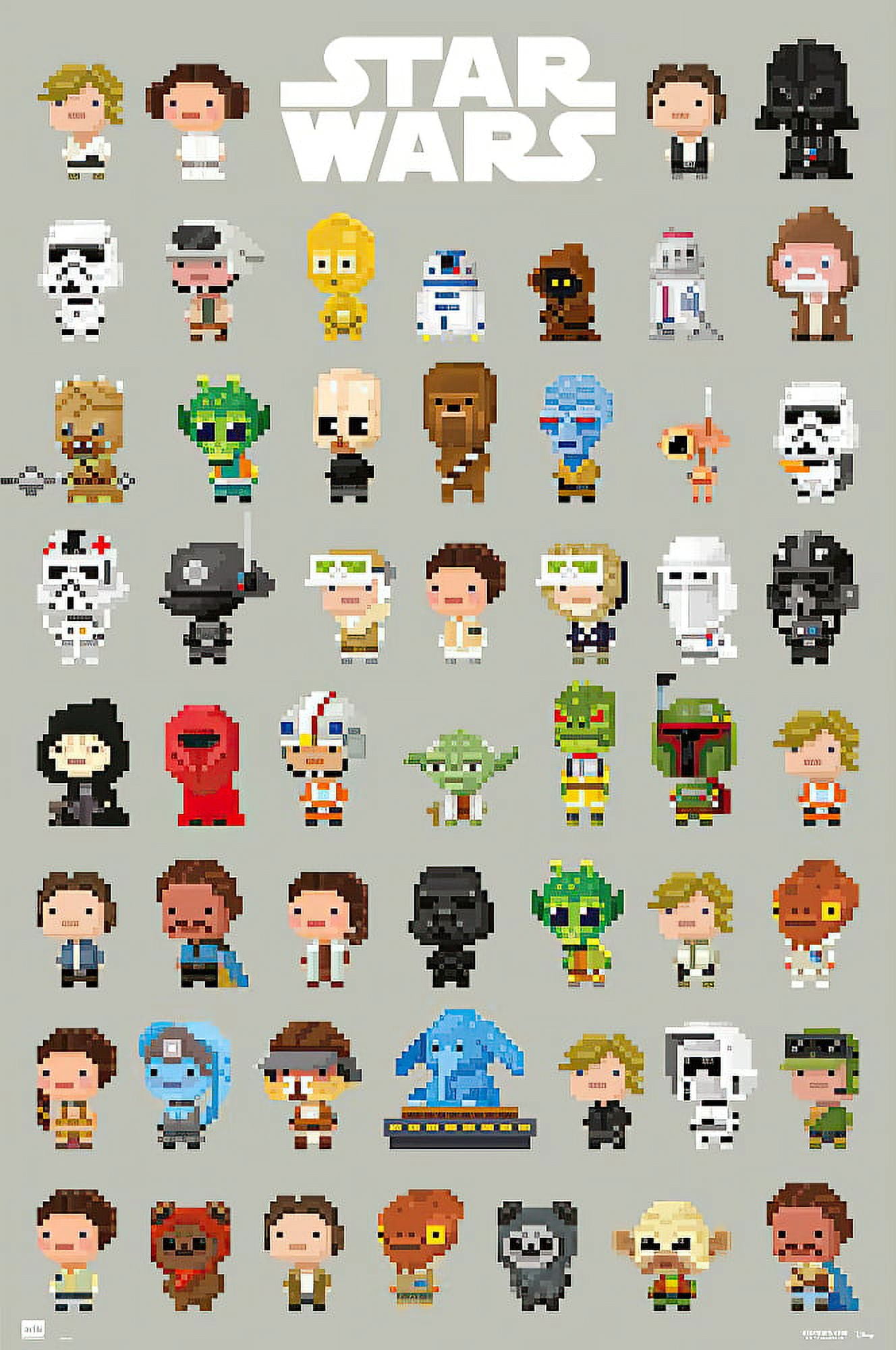 Star Wars - Movie Poster / Print (8-Bit Characters) - Walmart.com
