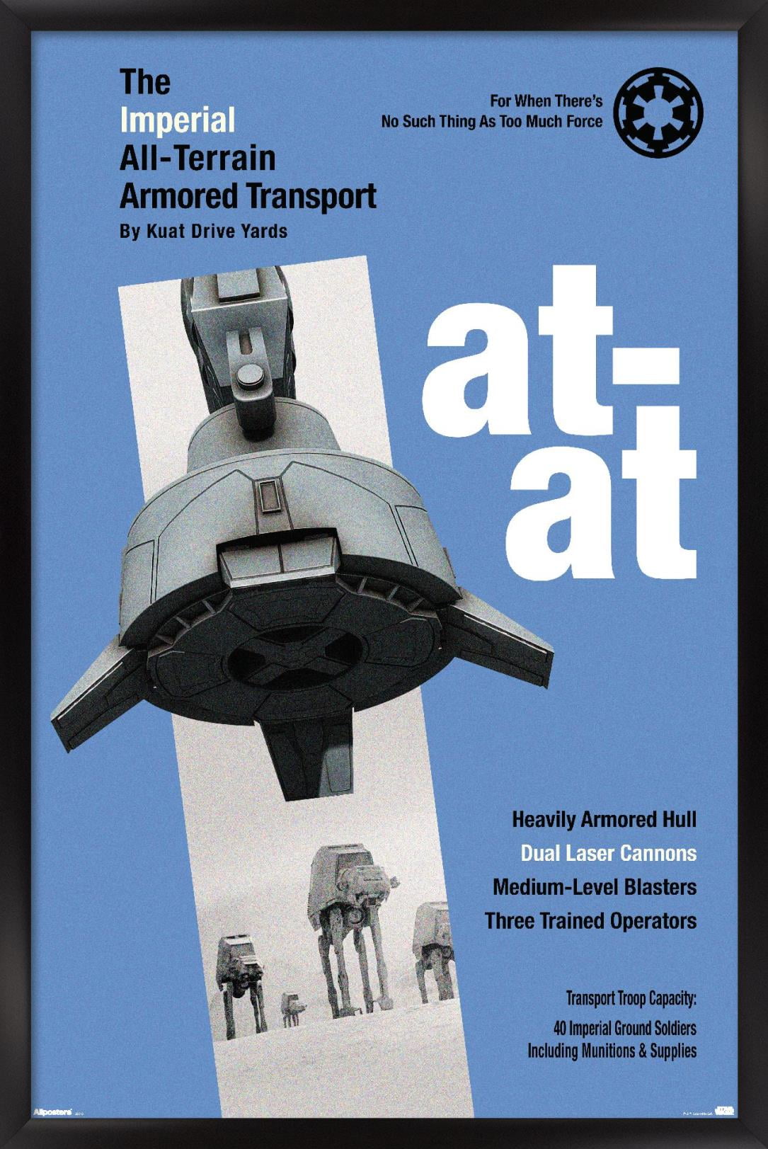 Star Wars: Moving At Lightspeed - AT-AT Wall Poster, 22.375" x 34 ...