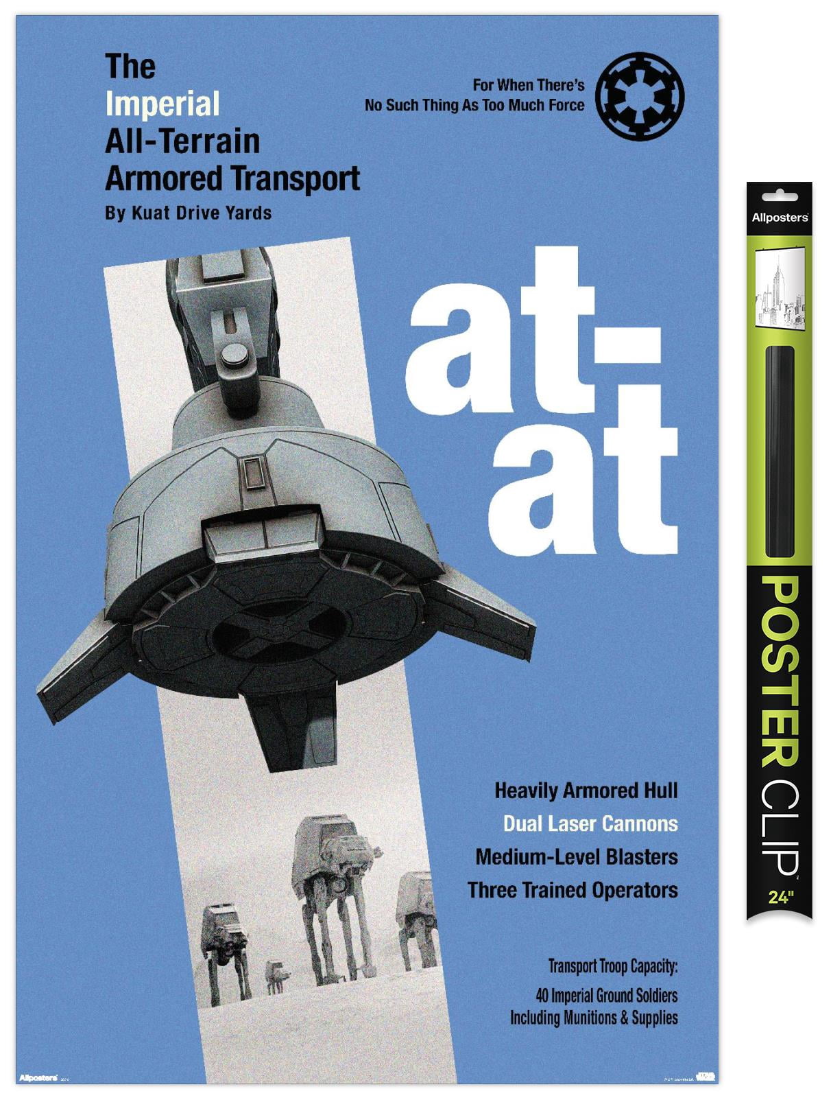 Star Wars: Moving At Lightspeed - AT-AT Wall Poster, 22.375" x 34 ...