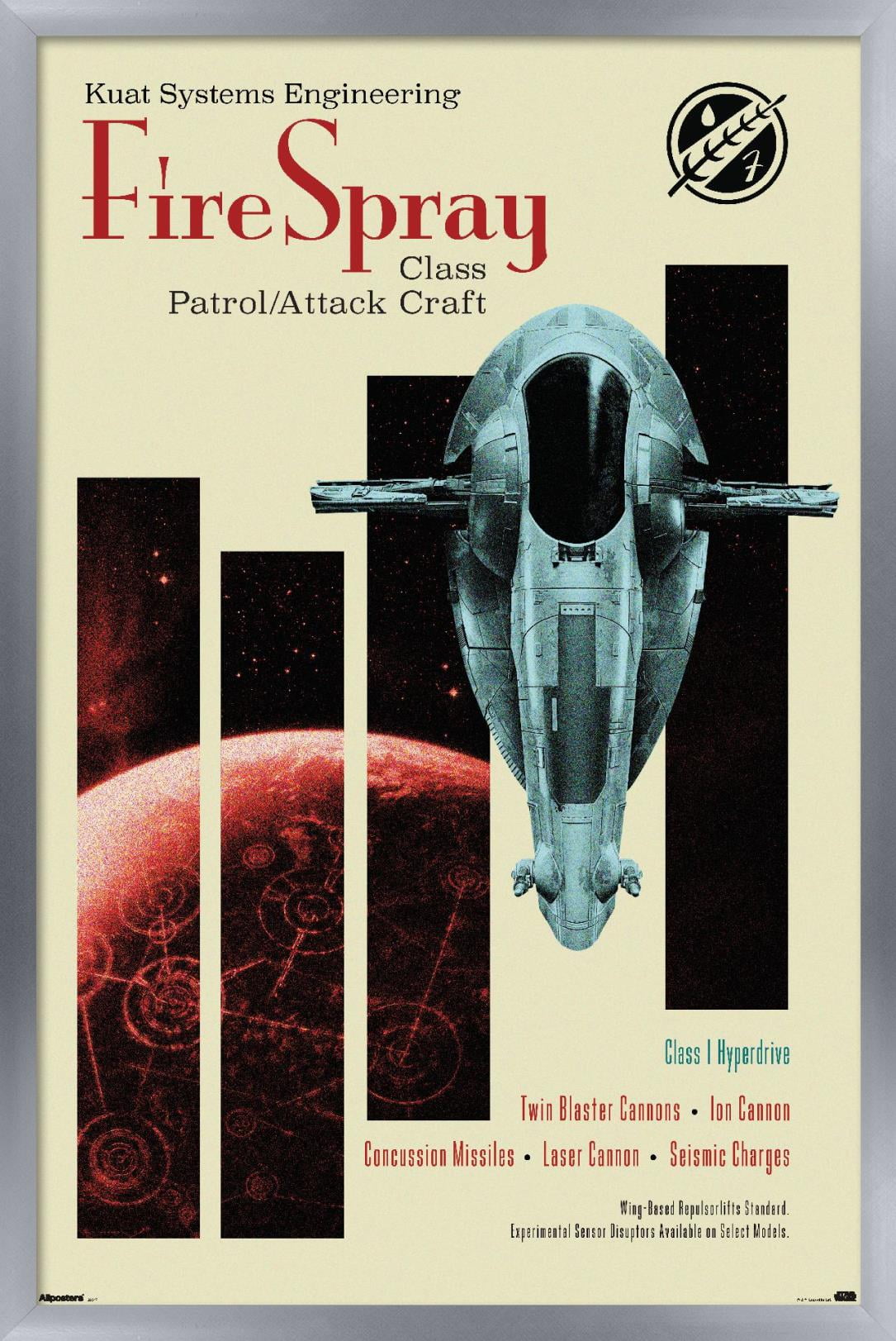 Star Wars: Moving At Lightspeed - Firespray Wall Poster, 22.375" x 34 ...