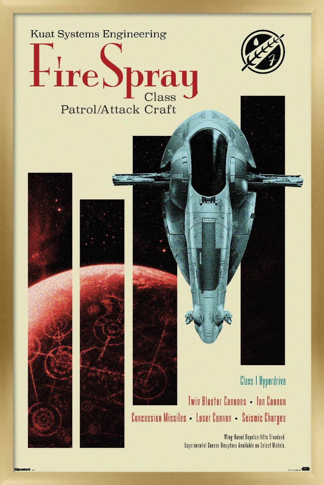 Star Wars: Moving At Lightspeed - Firespray Wall Poster, 22.375" x 34 ...