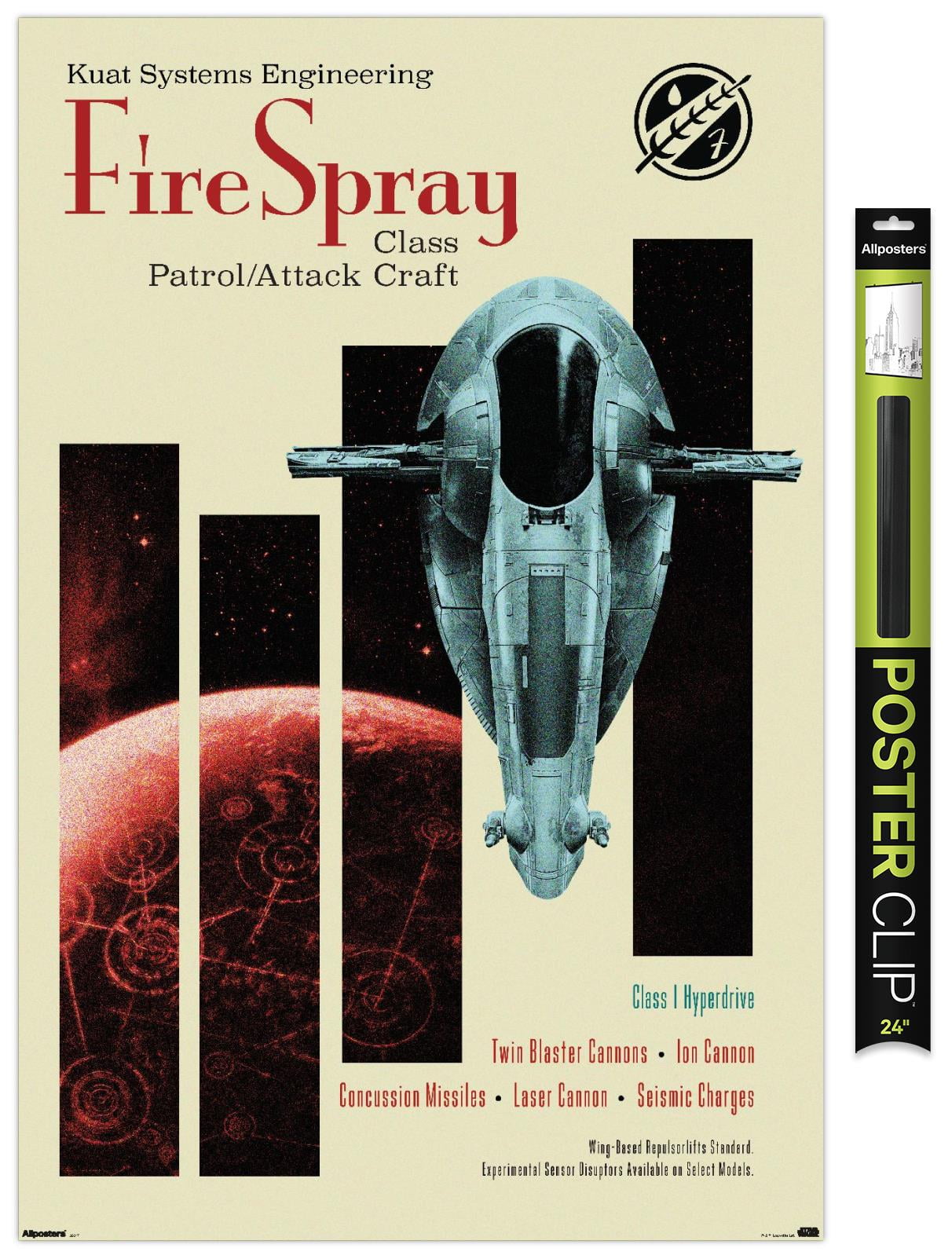 Star Wars: Moving At Lightspeed - Firespray Wall Poster, 22.375" x 34 ...