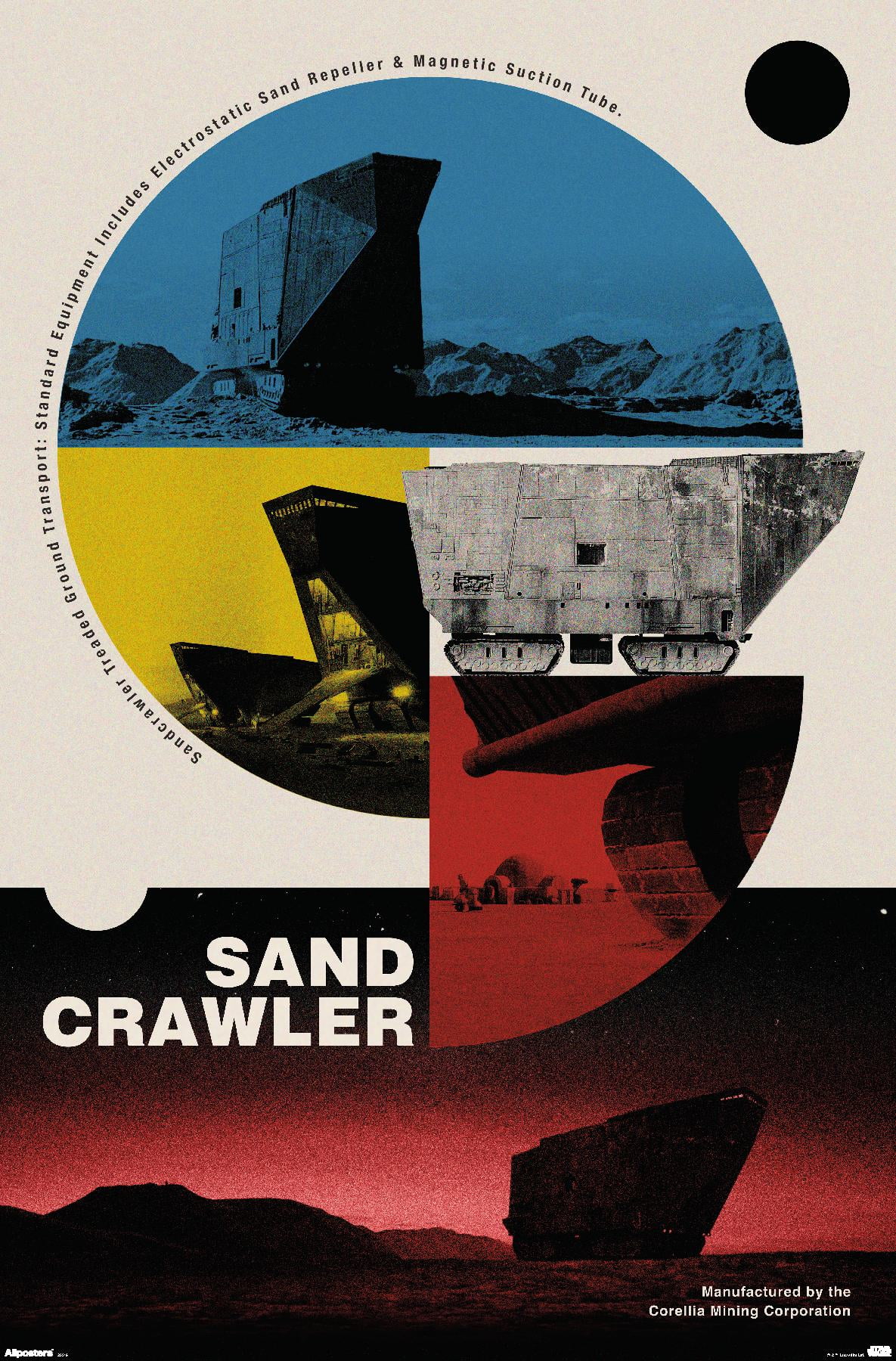 Star Wars: Moving At Lightspeed - Sandcrawler Wall Poster, 14.725" x 22 ...