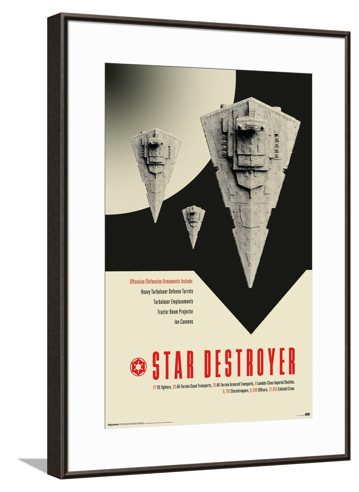 Star Wars: Moving At Lightspeed - Star Destroyer Canvas Wall Poster, 14 ...