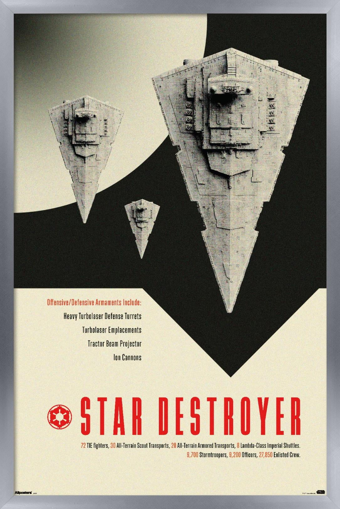 Star Wars: Moving At Lightspeed - Star Destroyer Wall Poster, 14.725" x ...