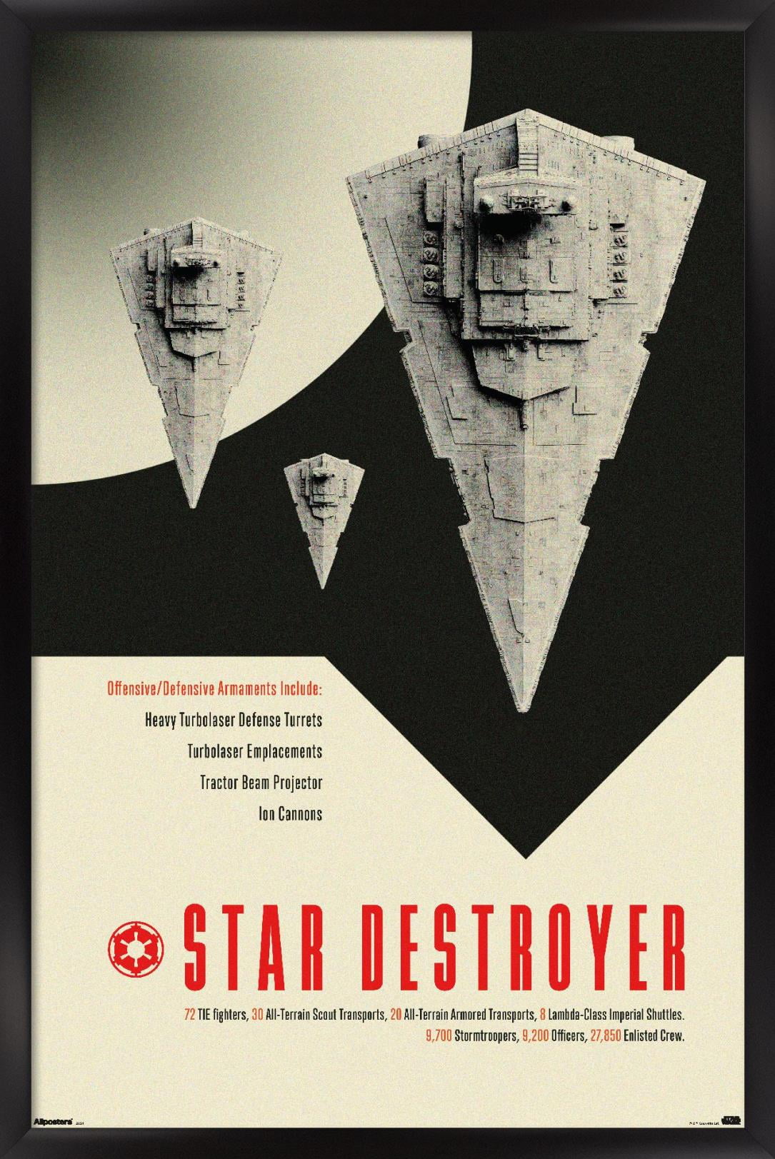 Star Wars: Moving At Lightspeed - Star Destroyer Wall Poster, 22.375" x ...