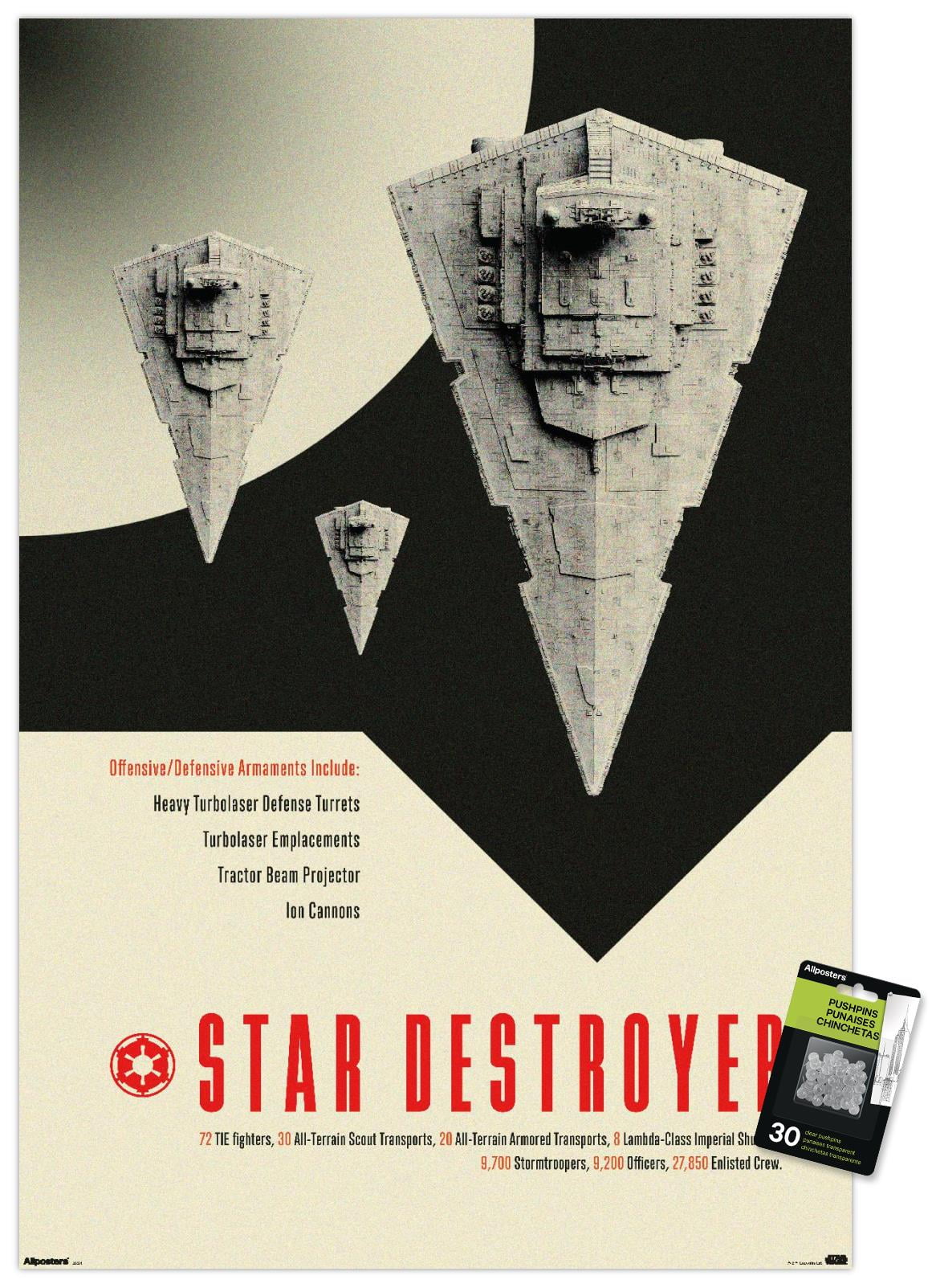 Star Wars: Moving At Lightspeed - Star Destroyer Wall Poster with ...