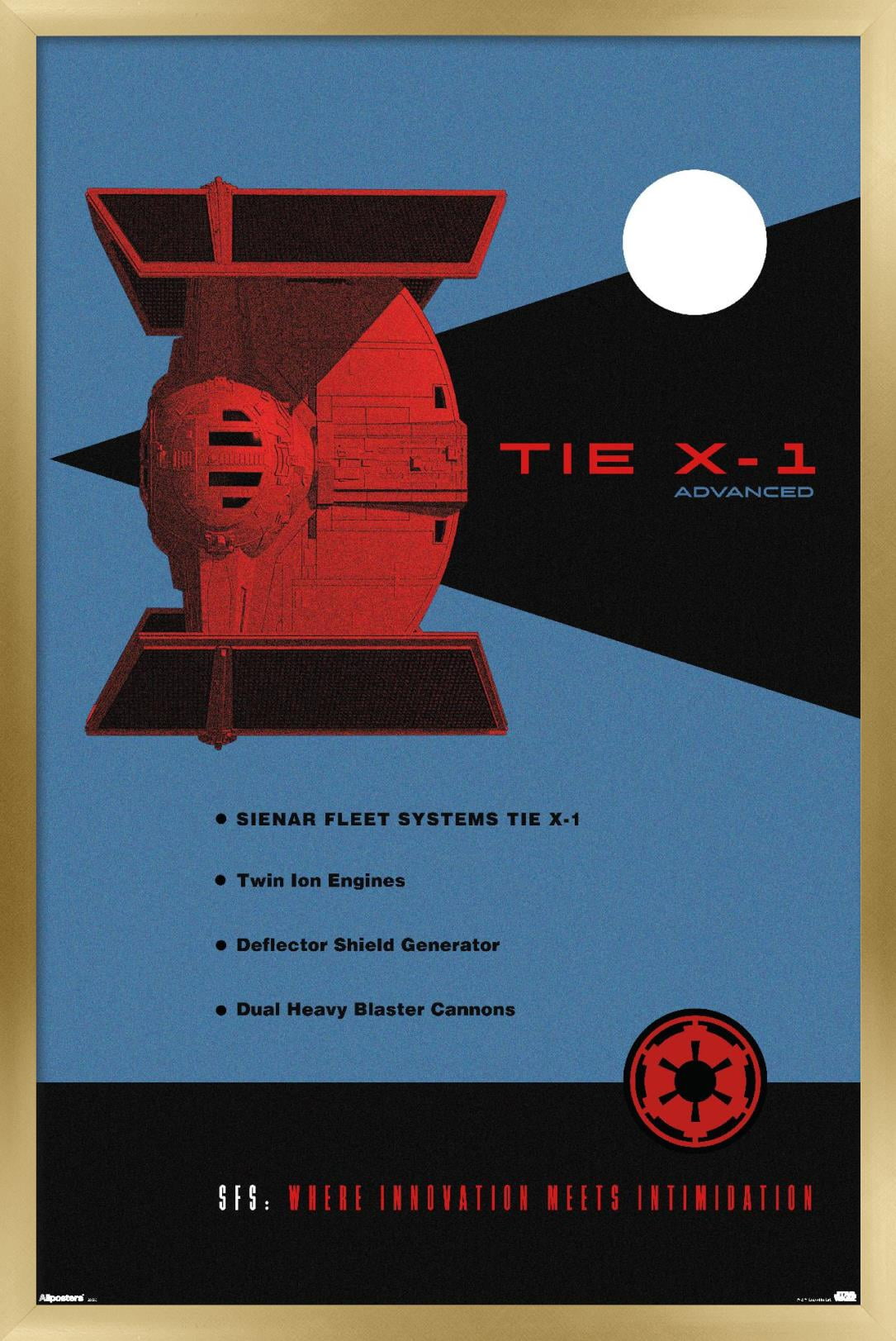 Star Wars: Moving At Lightspeed - TIE X-1 Wall Poster, 22.375" x 34 ...