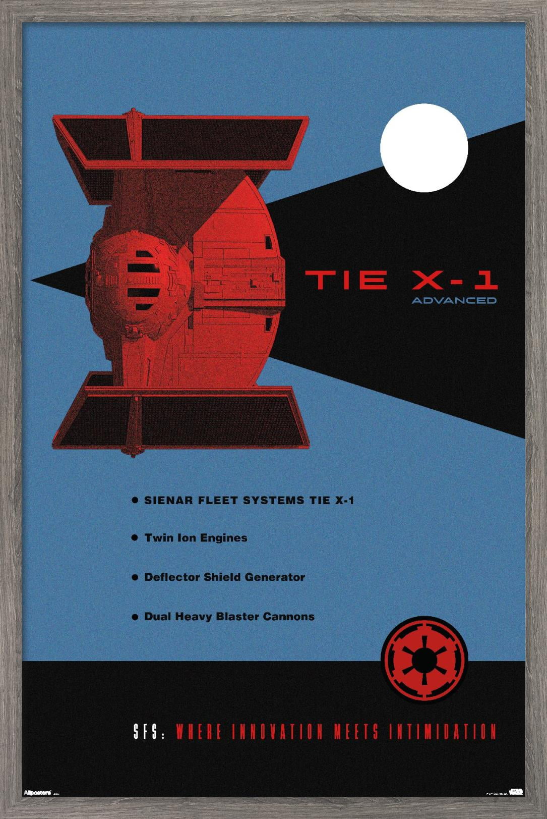 Star Wars: Moving At Lightspeed - TIE X-1 Wall Poster, 22.375" x 34 ...