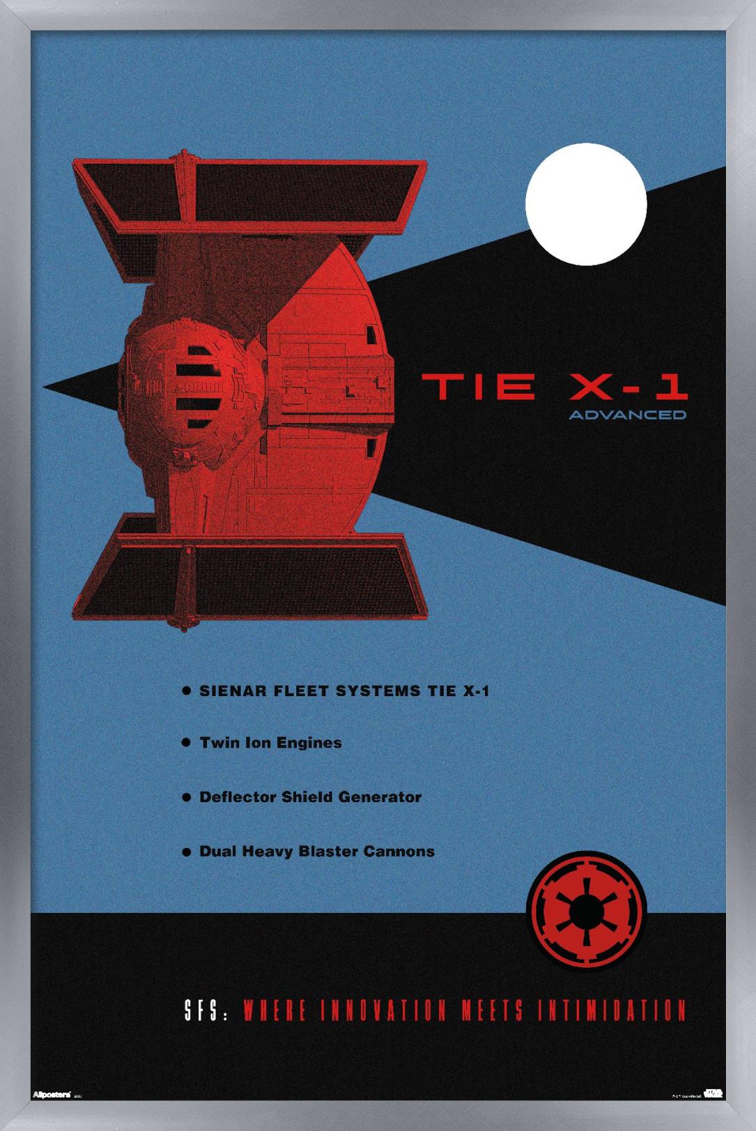 Star Wars: Moving At Lightspeed - TIE X-1 Wall Poster, 22.375" x 34 ...