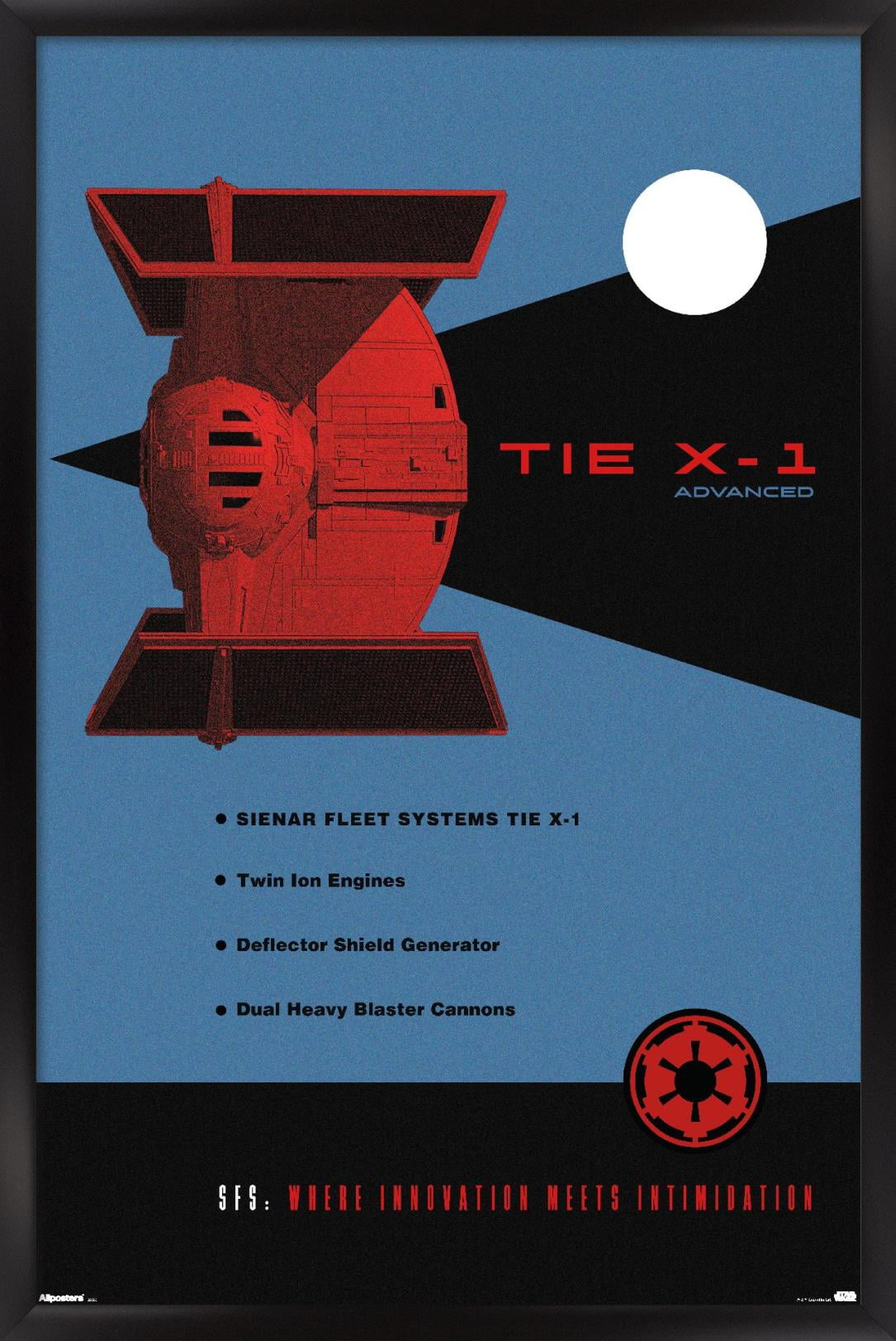 Star Wars: Moving At Lightspeed - TIE X-1 Wall Poster, 22.375" x 34 ...