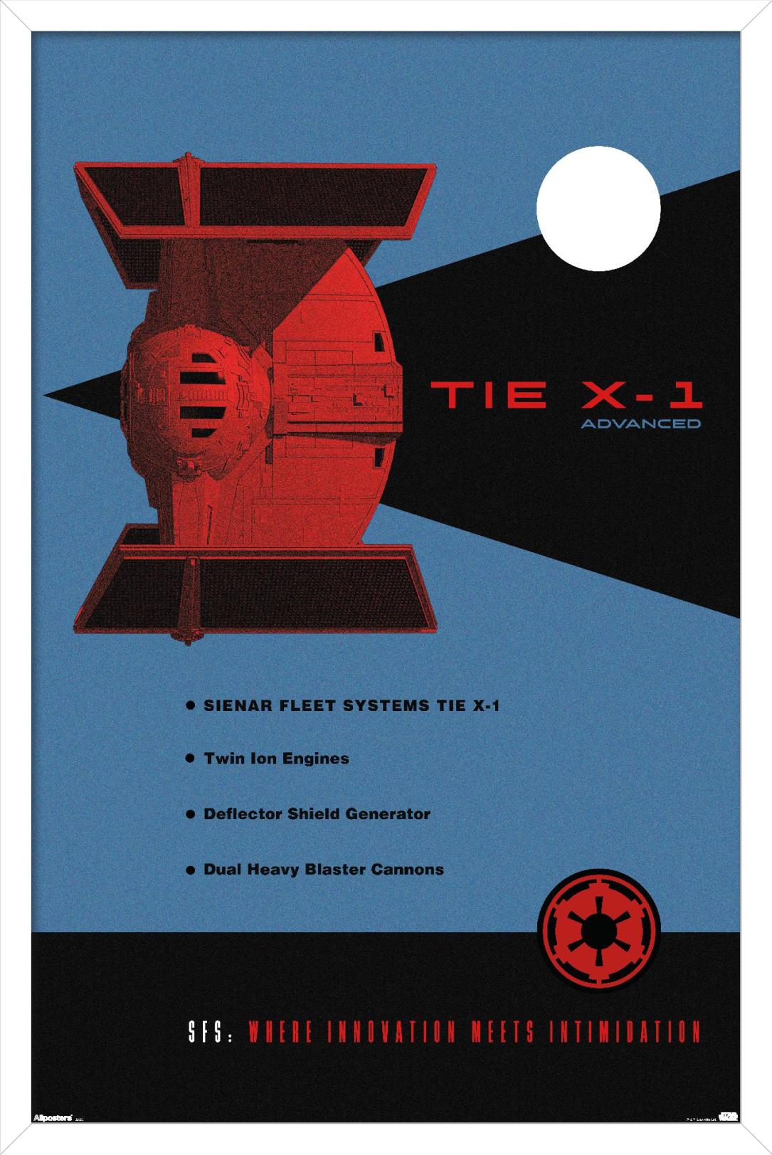 Star Wars: Moving At Lightspeed - TIE X-1 Wall Poster, 22.375" x 34 ...
